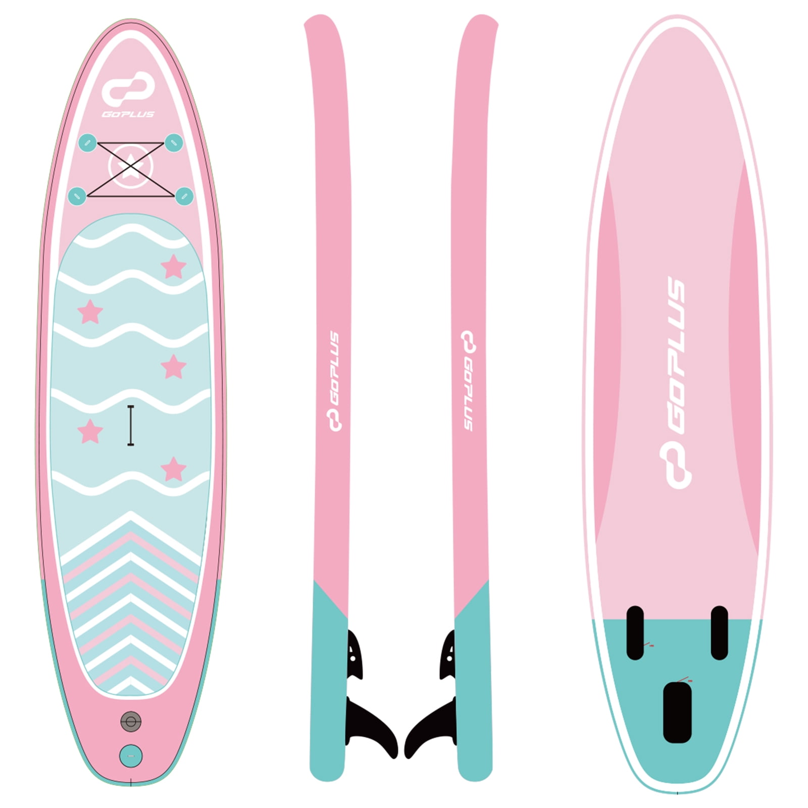 Goplus Small Inflatable SUP Board, Portable Paddle Board with 5D rings ...