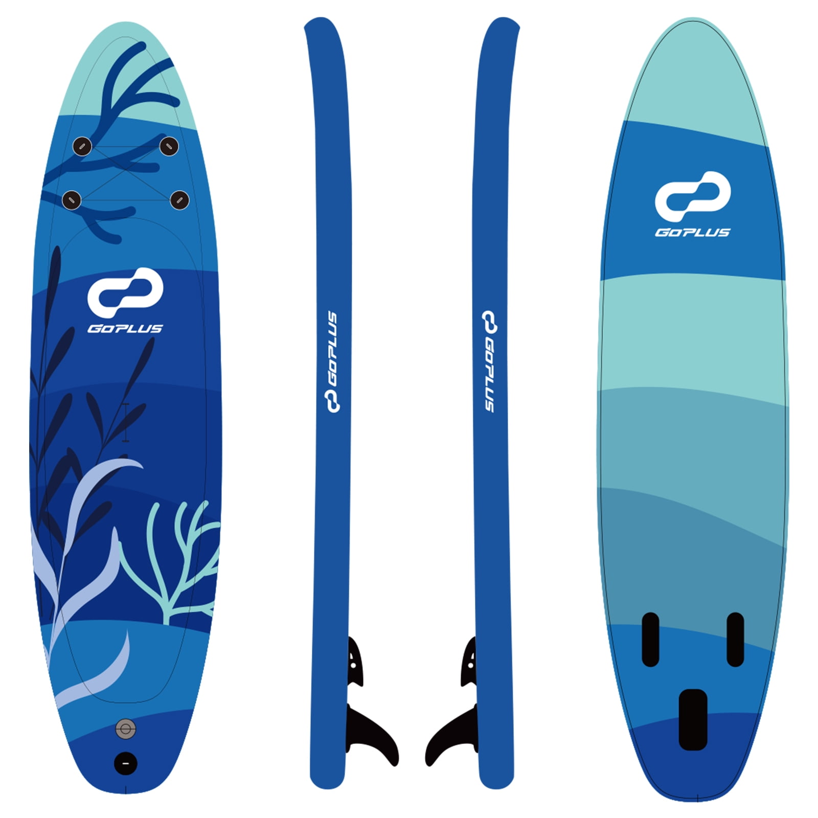 Goplus Small Inflatable SUP Board, Portable Paddle Board with 5D rings ...