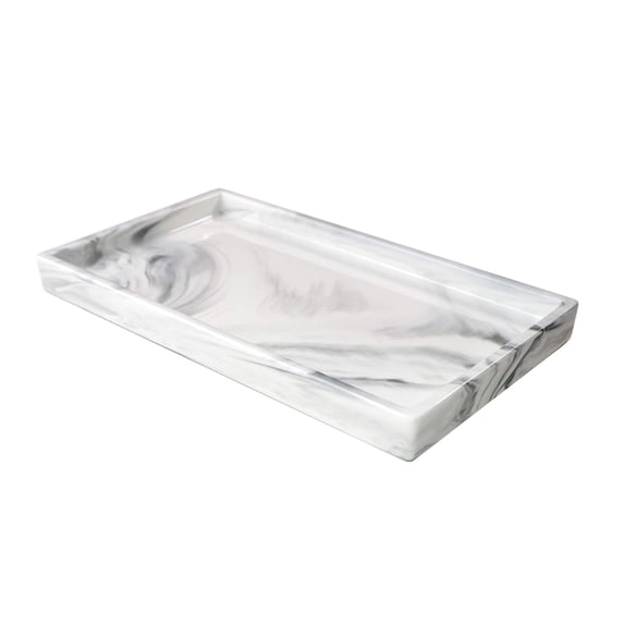 Goporcelain Marble Tray for Bathroom Counter Decor Ceramic Perfume ...