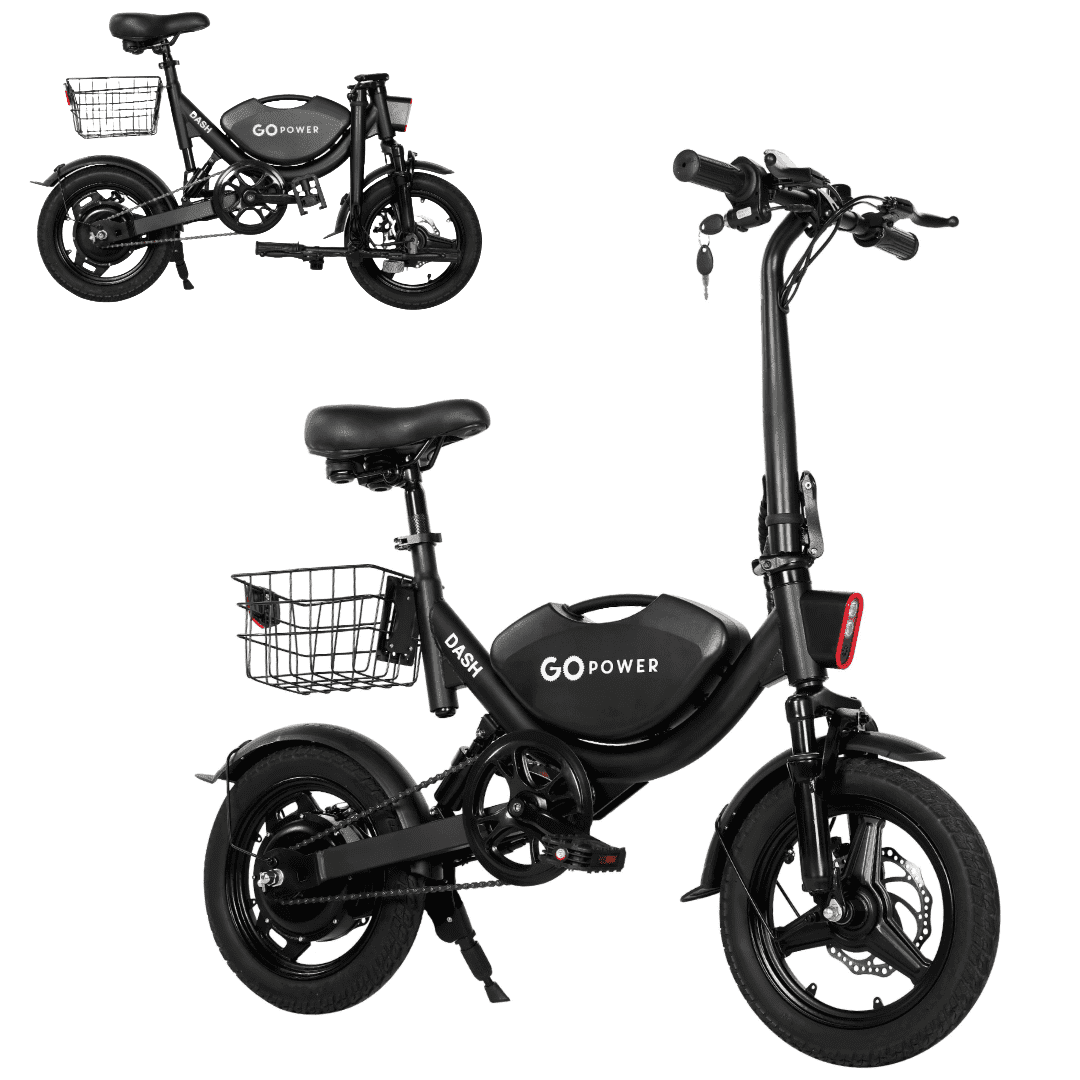 Gopowerbike Go Dash Compact Folding Adult Mini Ebike | 400W 36V 20mph Top Speed | 14yo and Above ...