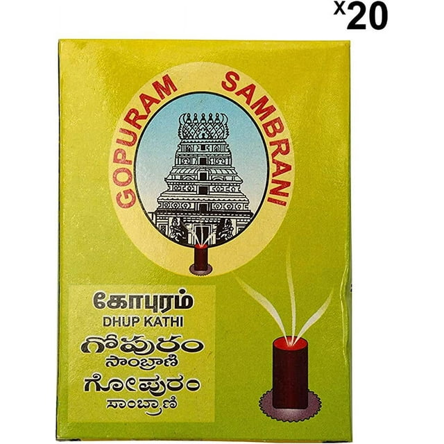 Gopuram Products Sambrani Cups, 20 Count, Instant Incense, Unique ...