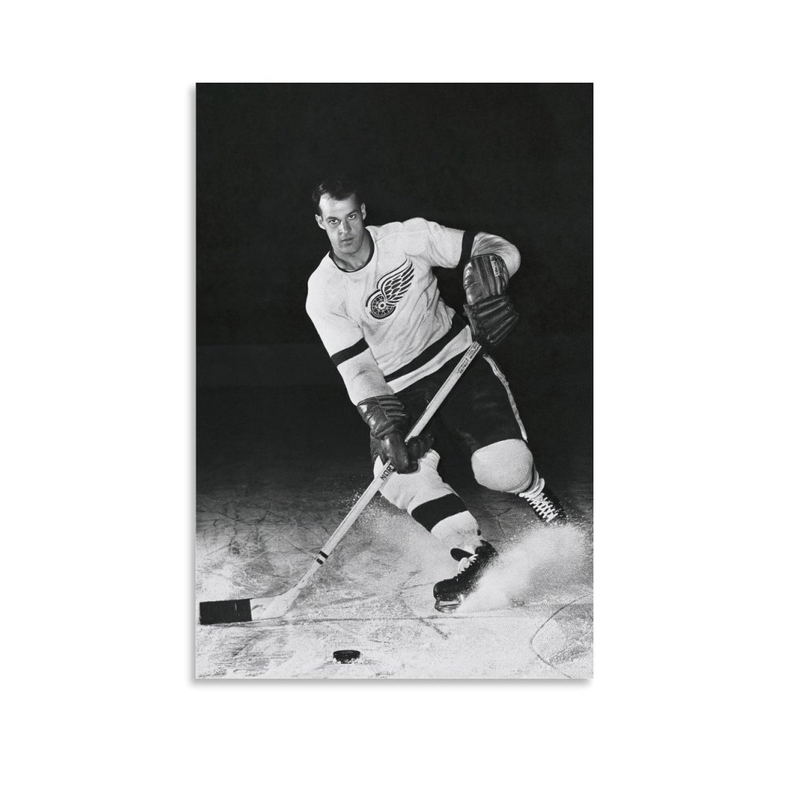 Gordie Howe Poser Room Aesthetic Poster Print Art Wall Painting Canvas ...