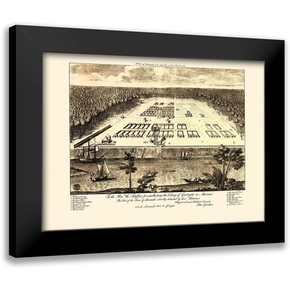 Gordon 14x11 Black Modern Framed Museum Art Print Titled - Savannah ...