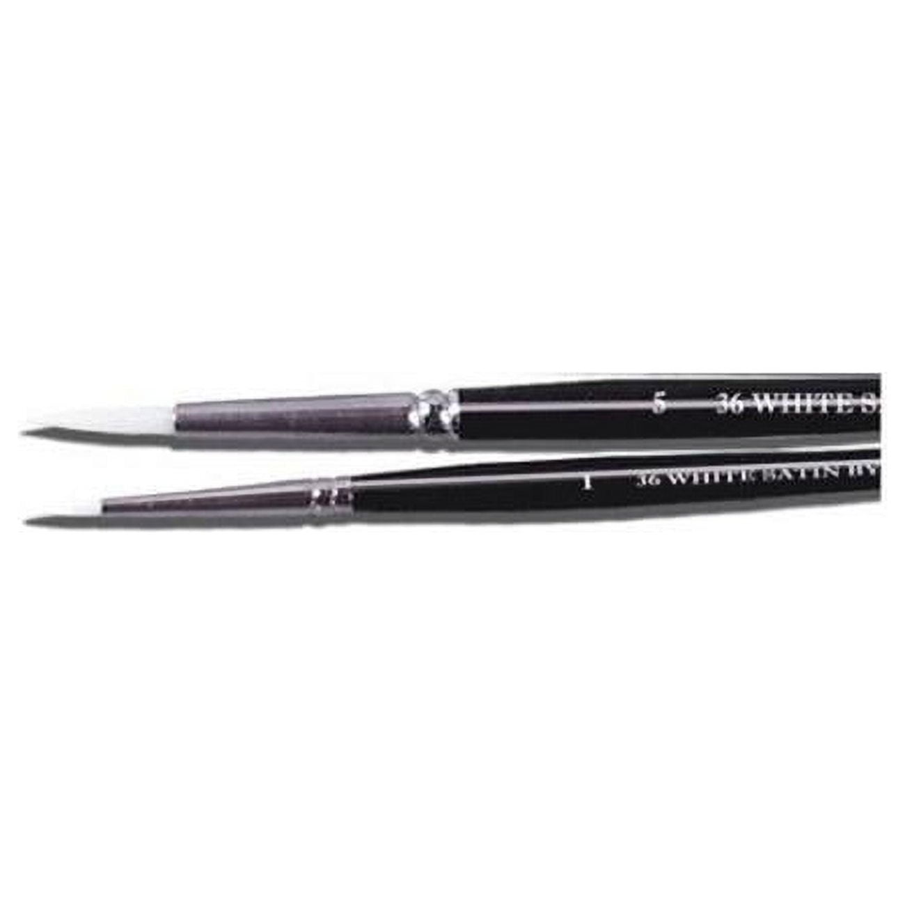 Gordon Brush 0036-00000P White Taklon Round-0 Plain Handle, Case Of 36 ...