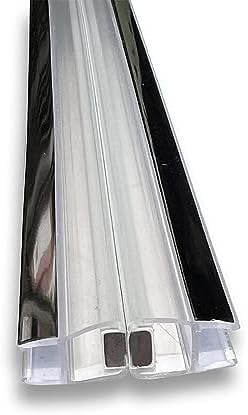 Gordon Glass® 180 Degree Shower Door Magnetic Seal with Chrome Trim ...