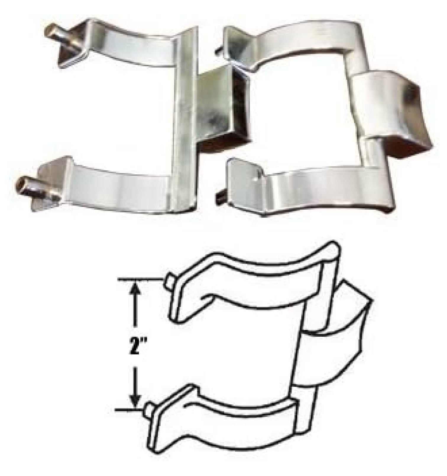 Gordon Glass Chrome Shower Door Towel Bar Brackets , 2" Screw Holes ...