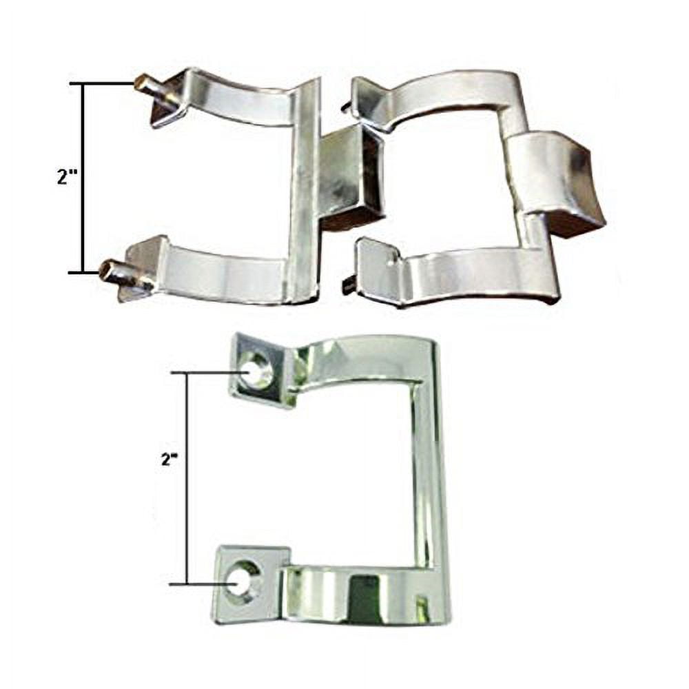 Gordon Glass Chrome Shower Door Towel Bar Brackets and Inside Handle ...