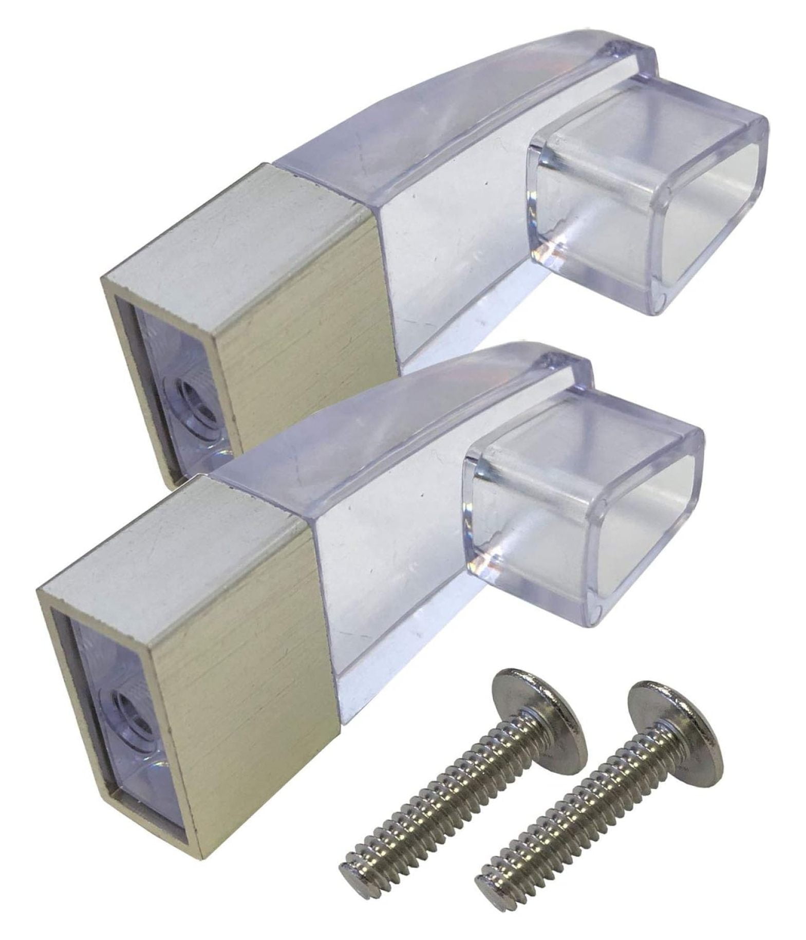 Gordon Glass Clear Towel Bar Brackets with Brushed Sleeve (Towel Bar ...