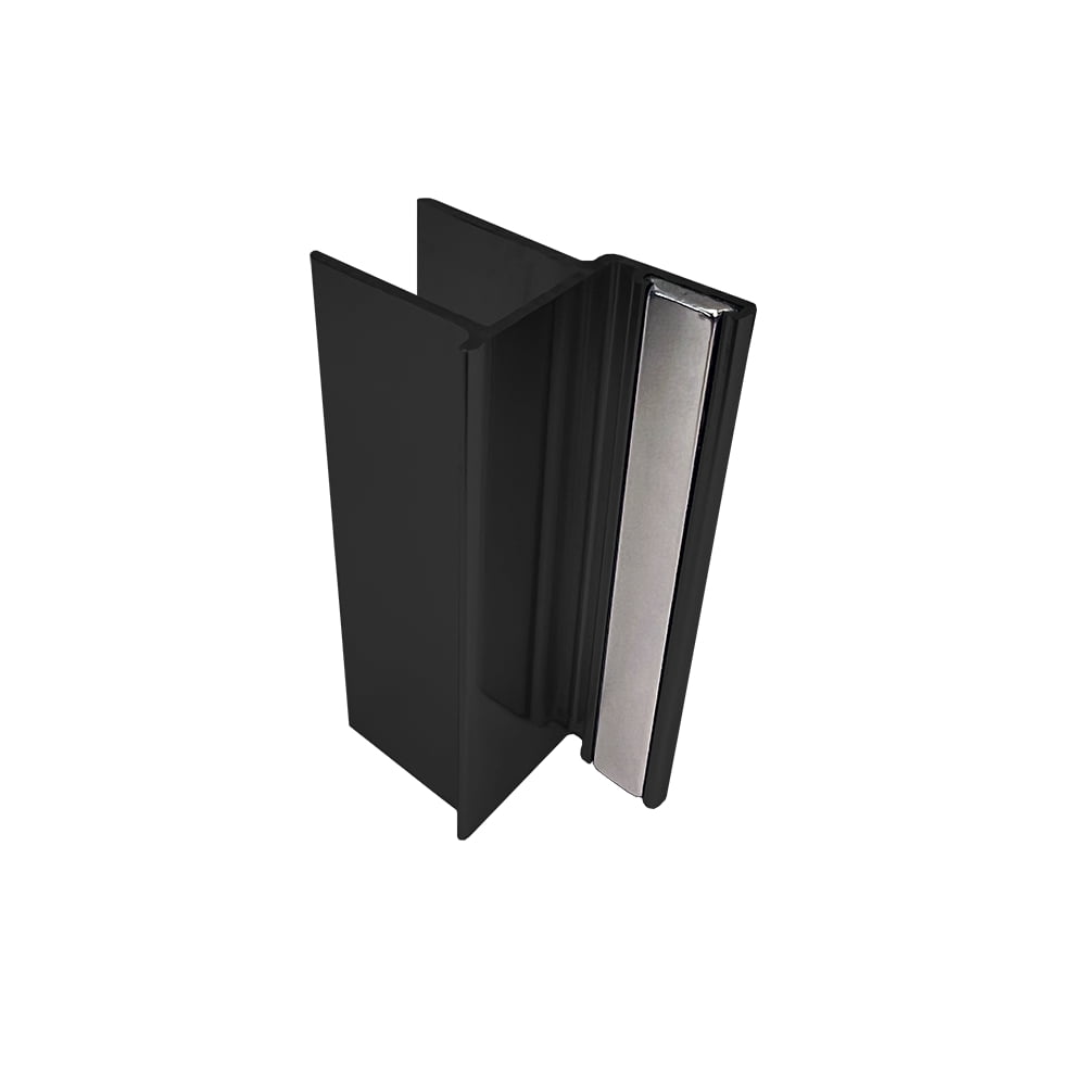 Gordon Glass® Matte Black 3" U-Channel with 2-1/2" Magnet for 1/2 ...