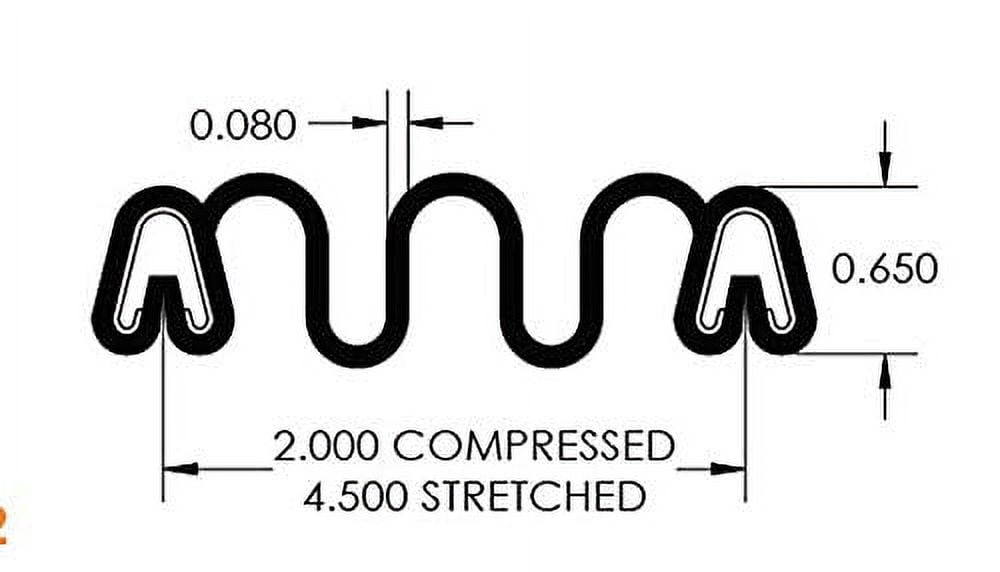 Gordon Glass™ Slider to Slider Accordion Boot Seal - 20 ft | Spring clips are facing The same ...