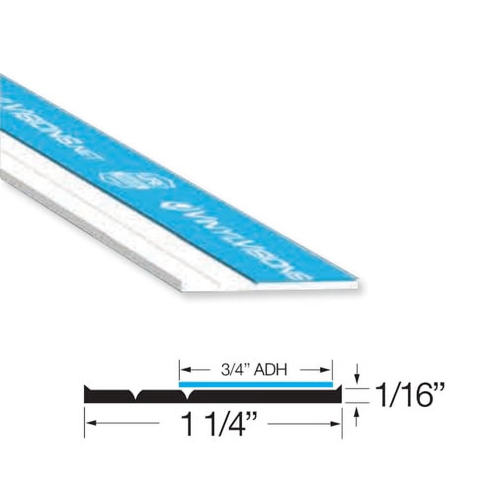 Gordon Glass® White 1-1/4" TRIMQUICK Flat Vinyl, 8 ft Long - Pack of 3 ...