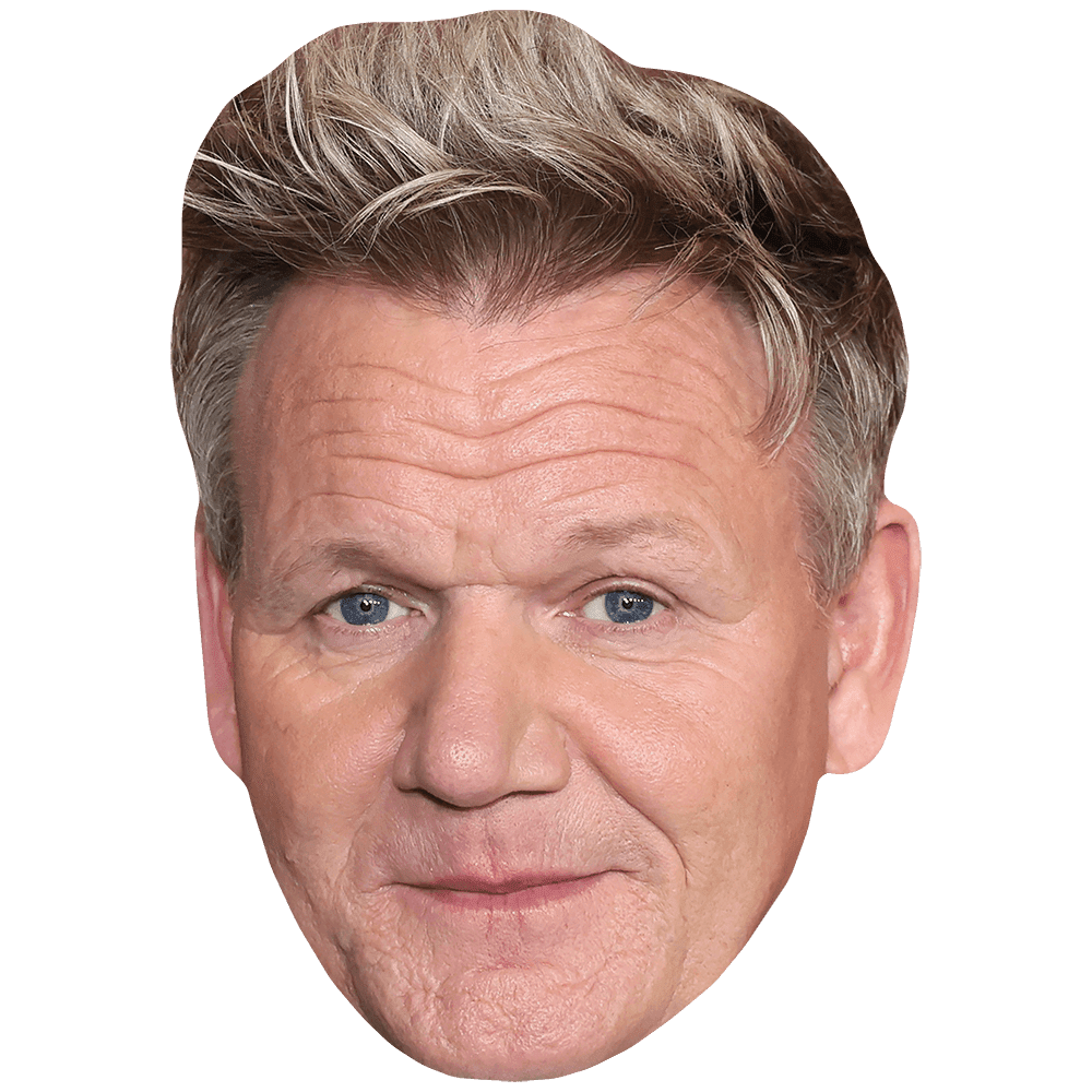 Gordon Ramsay (Blonde Hair) Celebrity Mask, Flat Card Face, Fancy Dress ...