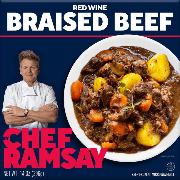 Gordon Ramsay Red Wine Braised Beef, Frozen Meals, 9.5oz - Walmart.com