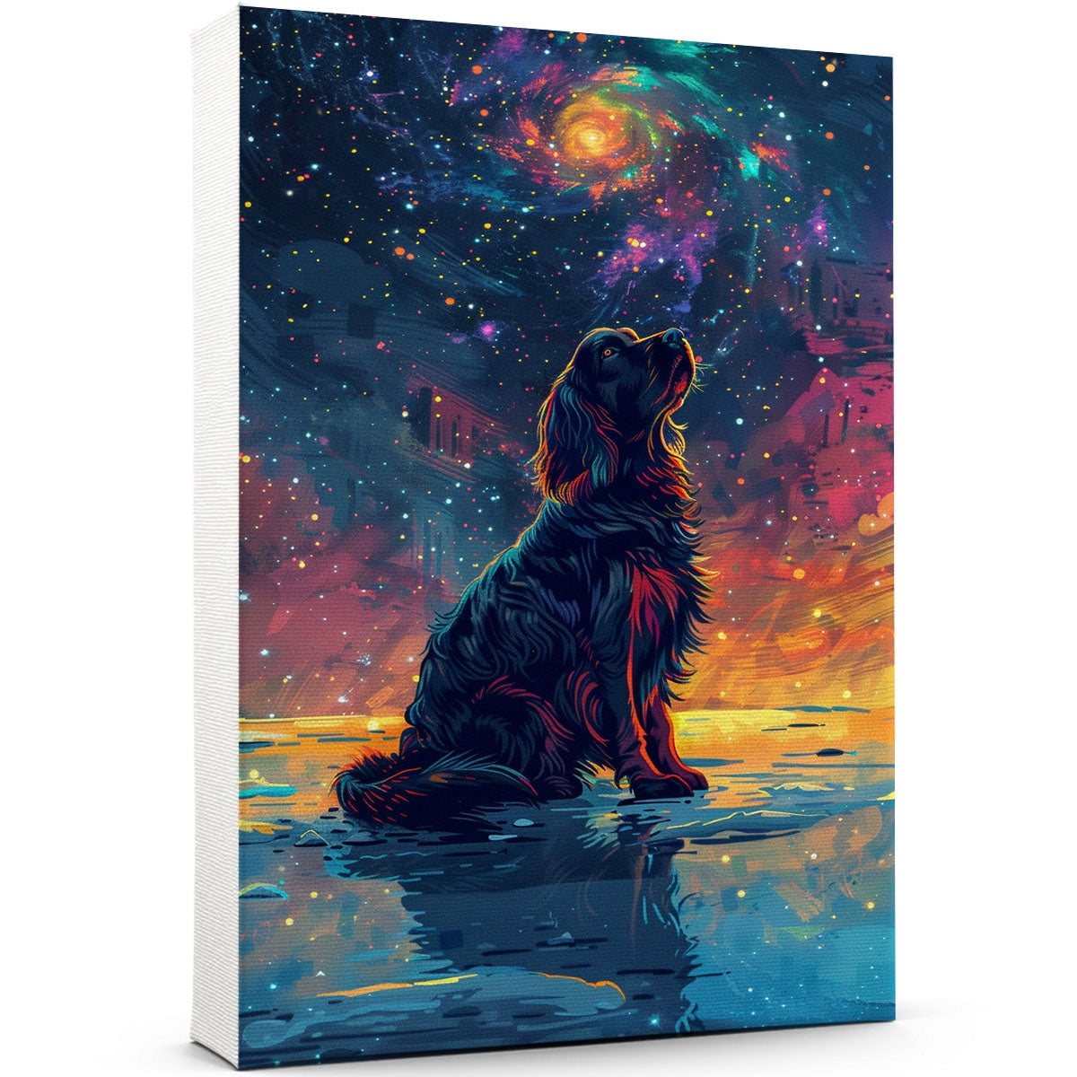 Gordon Setter Dog Art Print Canvas, Dog Canvas Wall art Dog Decor ...