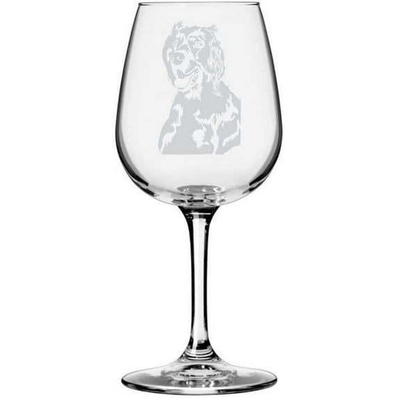 Gordon Setter Dog Themed Etched All Purpose 12.75oz Libbey Wine Glass ...