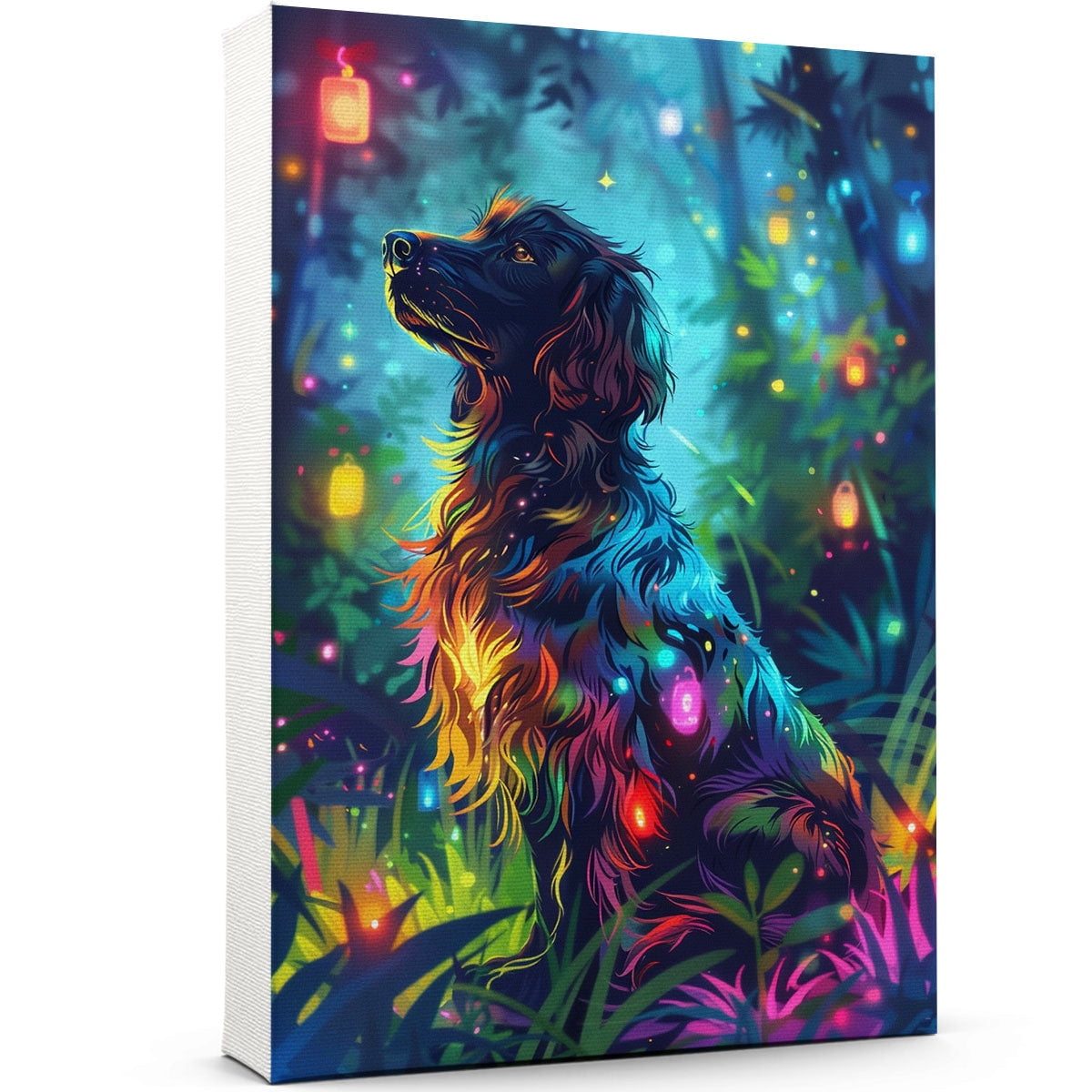 Gordon Setter Dog Watercolor Art Poster - Gordon Setter Dog Canvas Wall ...
