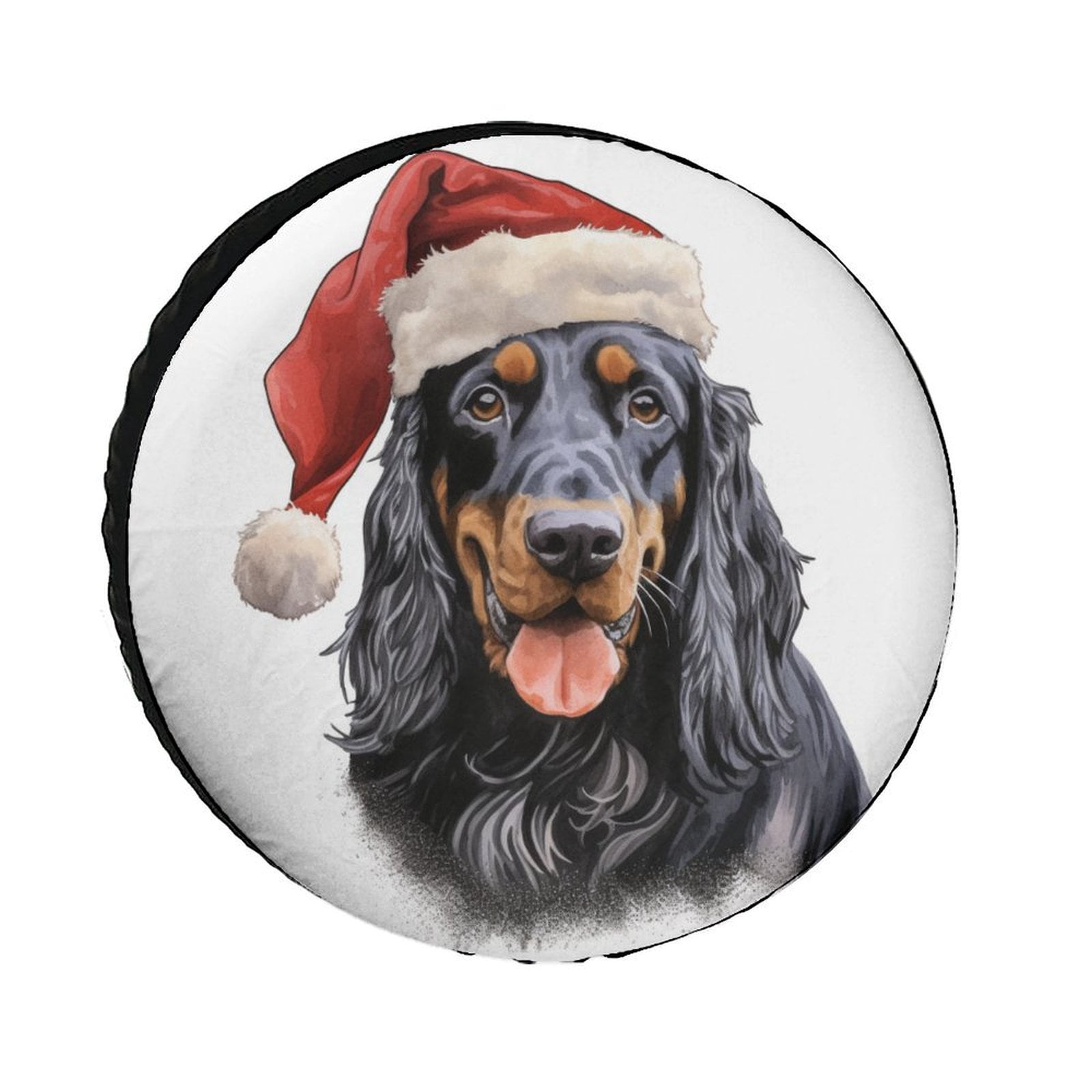 Gordon Setter Dog Wear Santa Hat Heavy Duty Spare Tire Cover Dog Cat ...