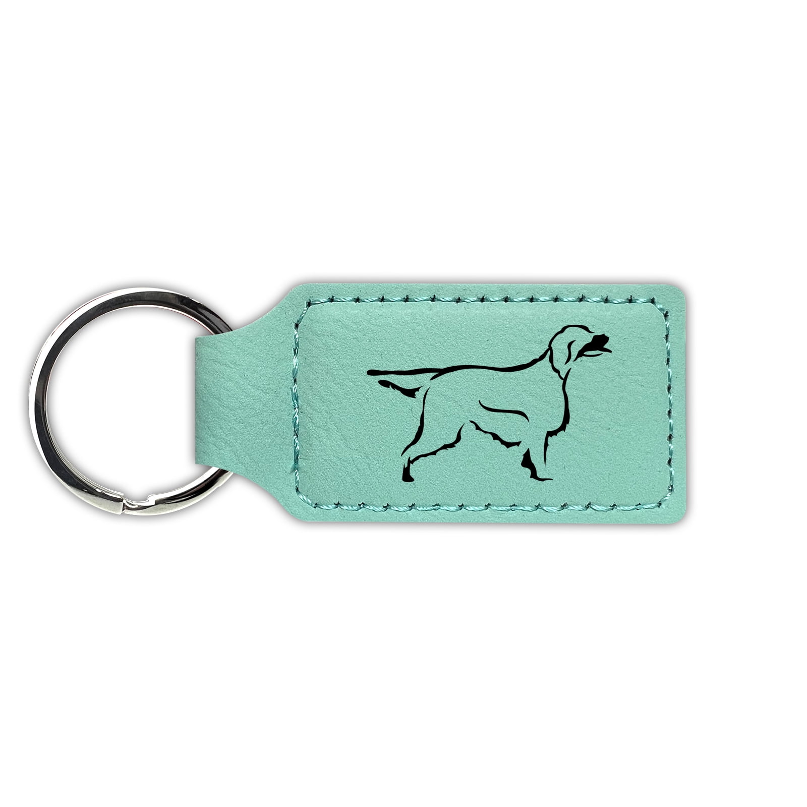 Gordon Setter Keychain Leatherette Rectangle - Laser Engraved - Many ...