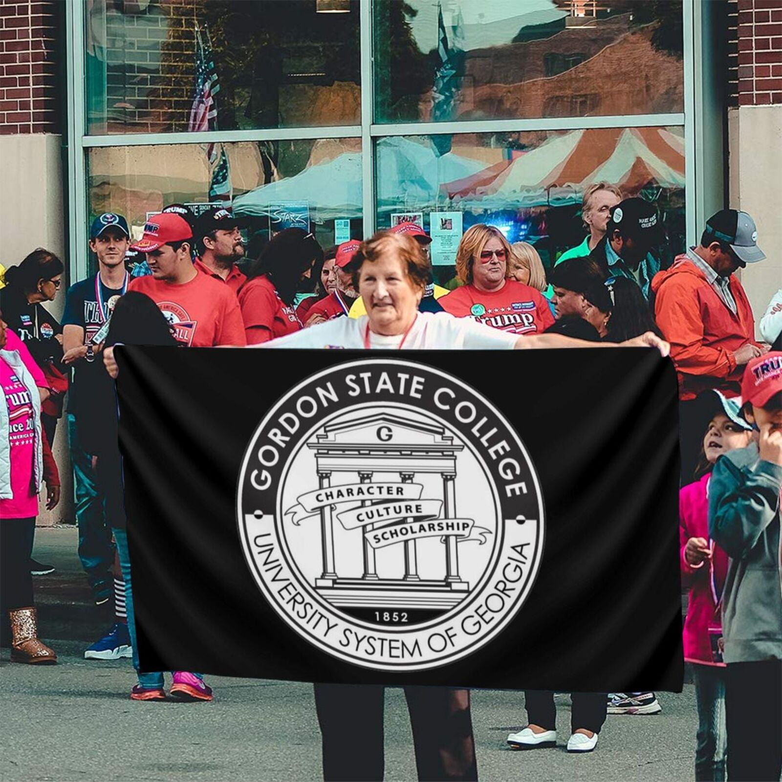 Gordon State College Logo Banner Breeze Flag Double sided Outdoor Flags ...