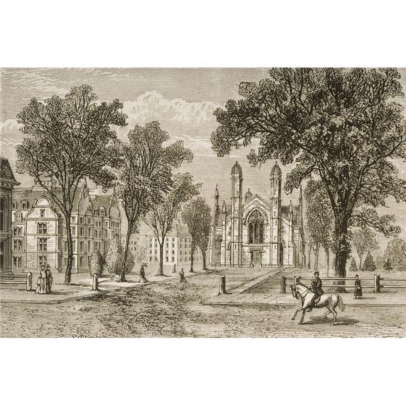 Gore Hall At Harvard College - Cambridge Massachusetts In 1870S From ...