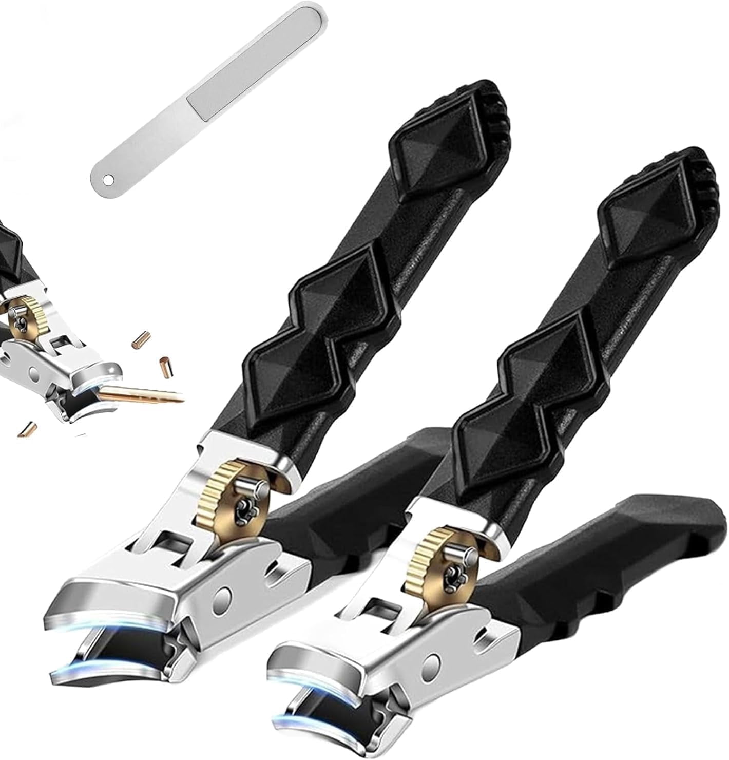 Nail Clippers, Ergonomic Design for Thick and Hard Nails, Anti-Splash ...