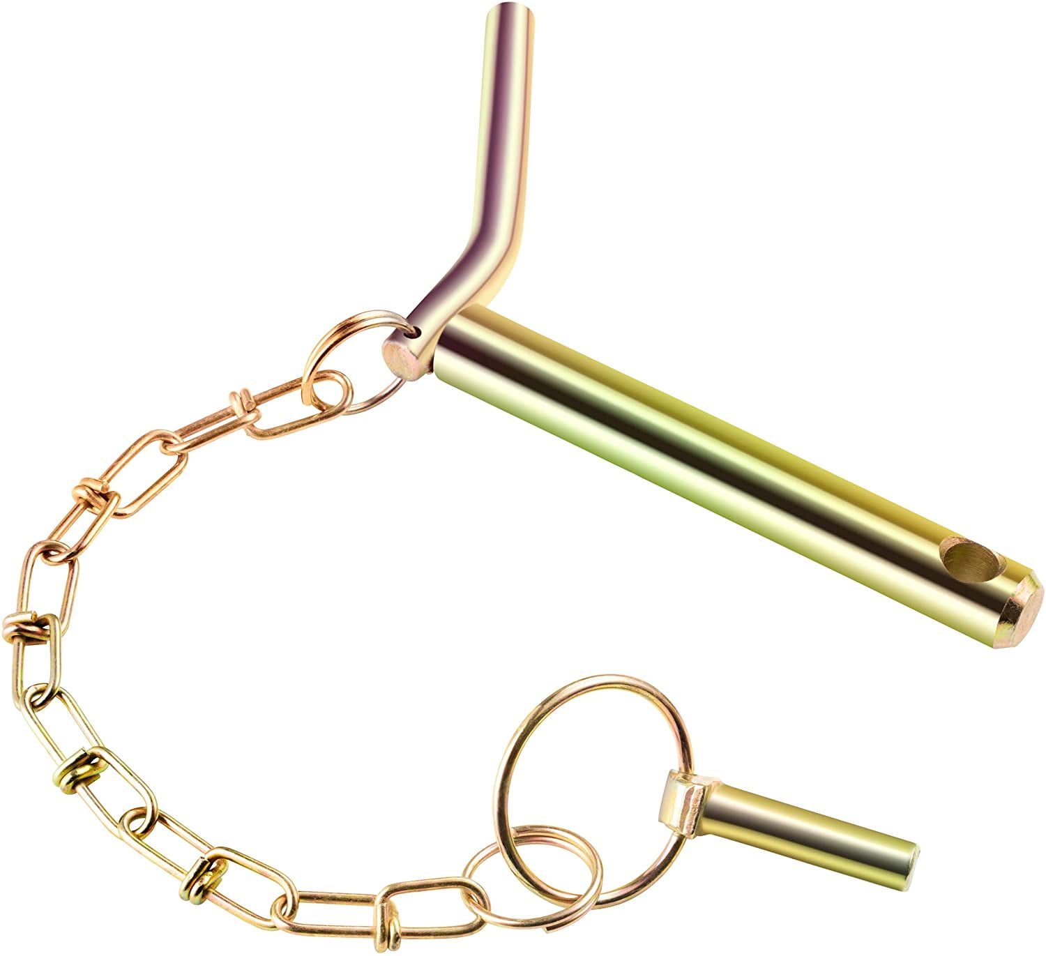 Goreks Bent Handle Hitch Pin with Chain and Lynch Pin 7/8â€ x 5 1/8â ...