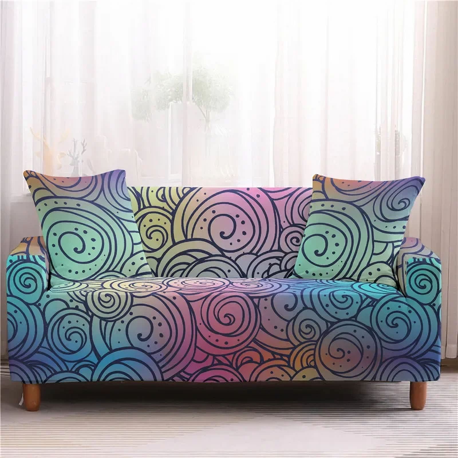 Gorgeous Abstract Art Pattern Sofa Cover Polyester All-inclusive Living ...