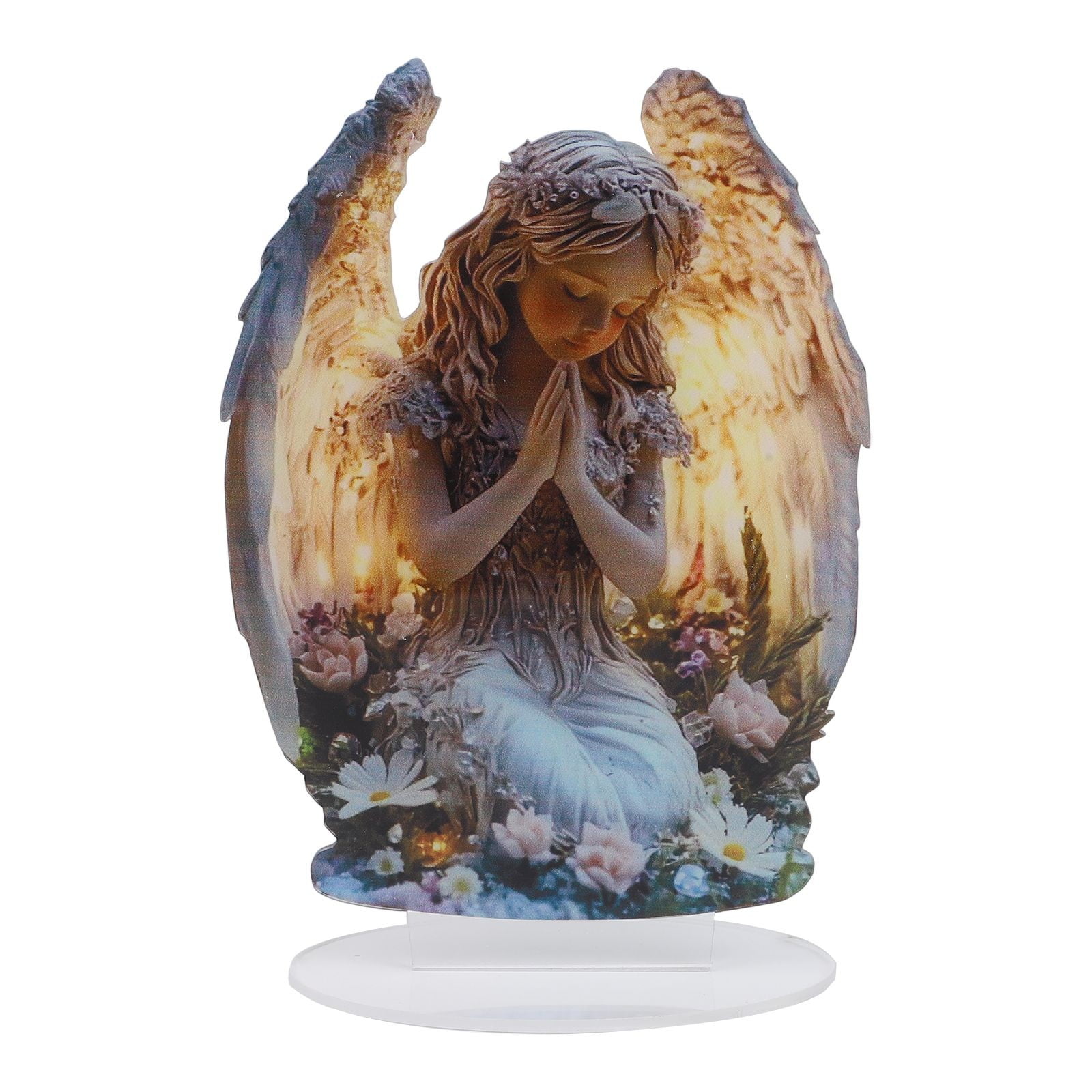 Gorgeous Acrylic Angel Wings Cross Decoration for Indoor and Outdoor ...