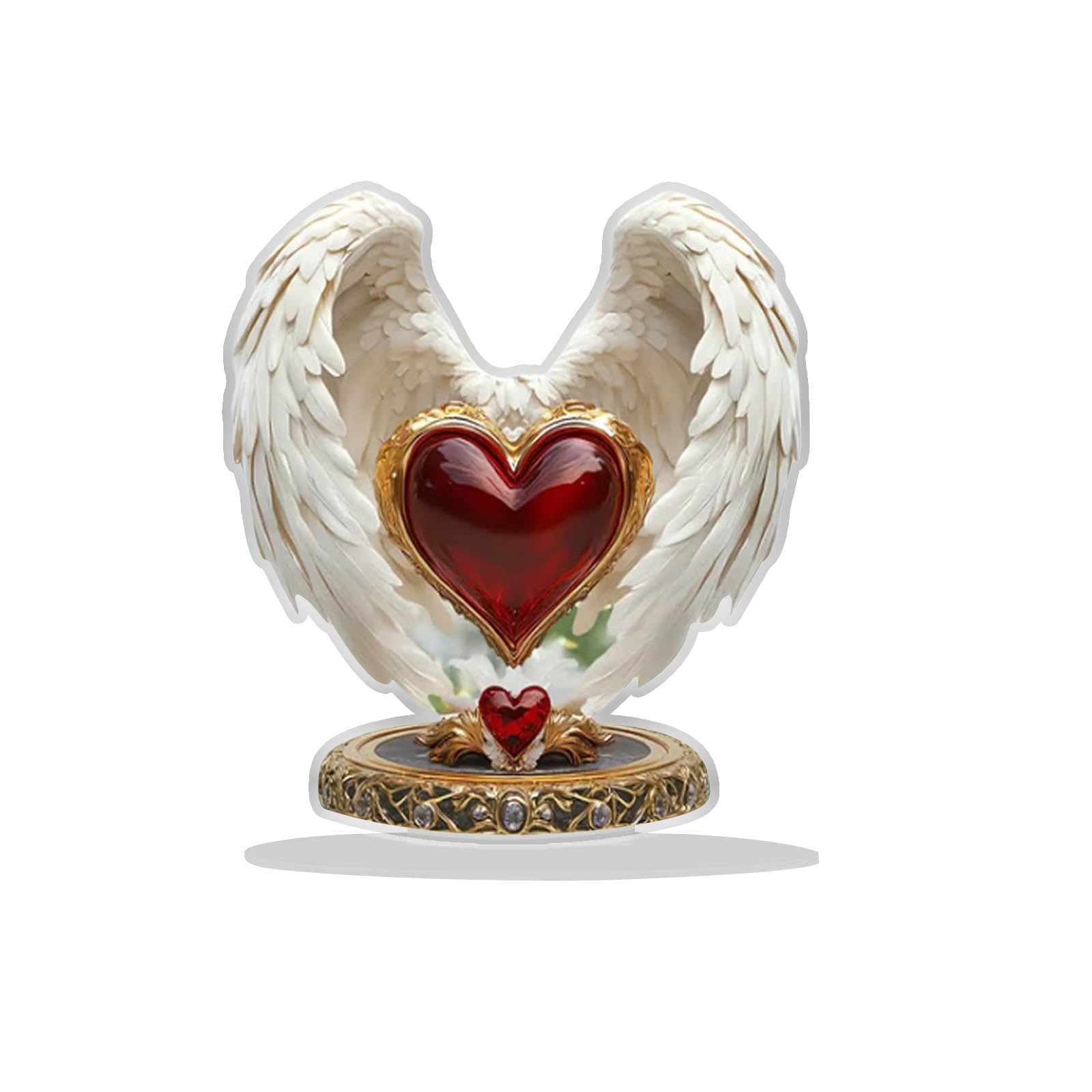 Gorgeous Angel Wings Cross Decoration, Acrylic Angel Wings with Cross ...