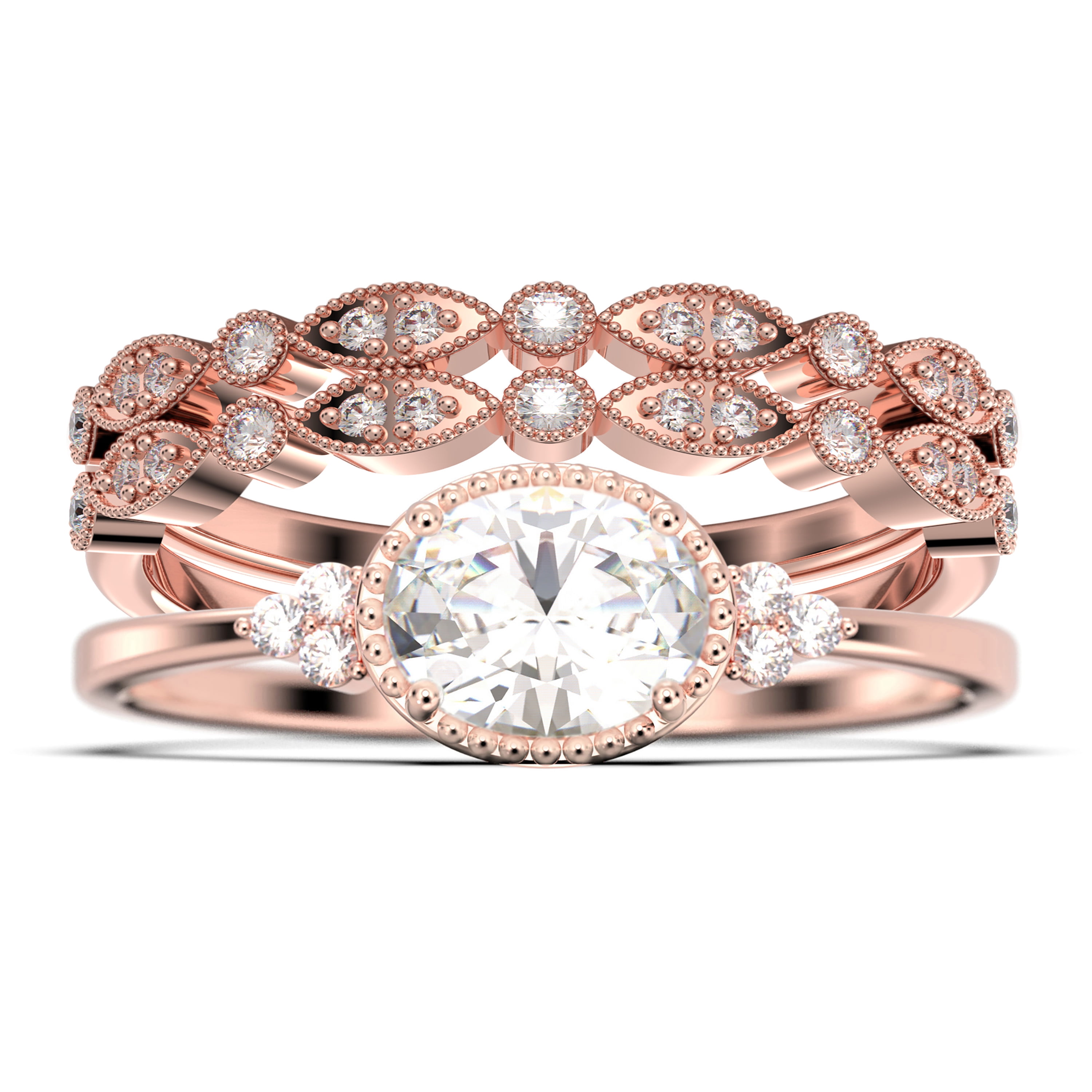 Gorgeous Art nouvea 2.40 Carat Oval Cut Diamond Moissanite Affordable ...