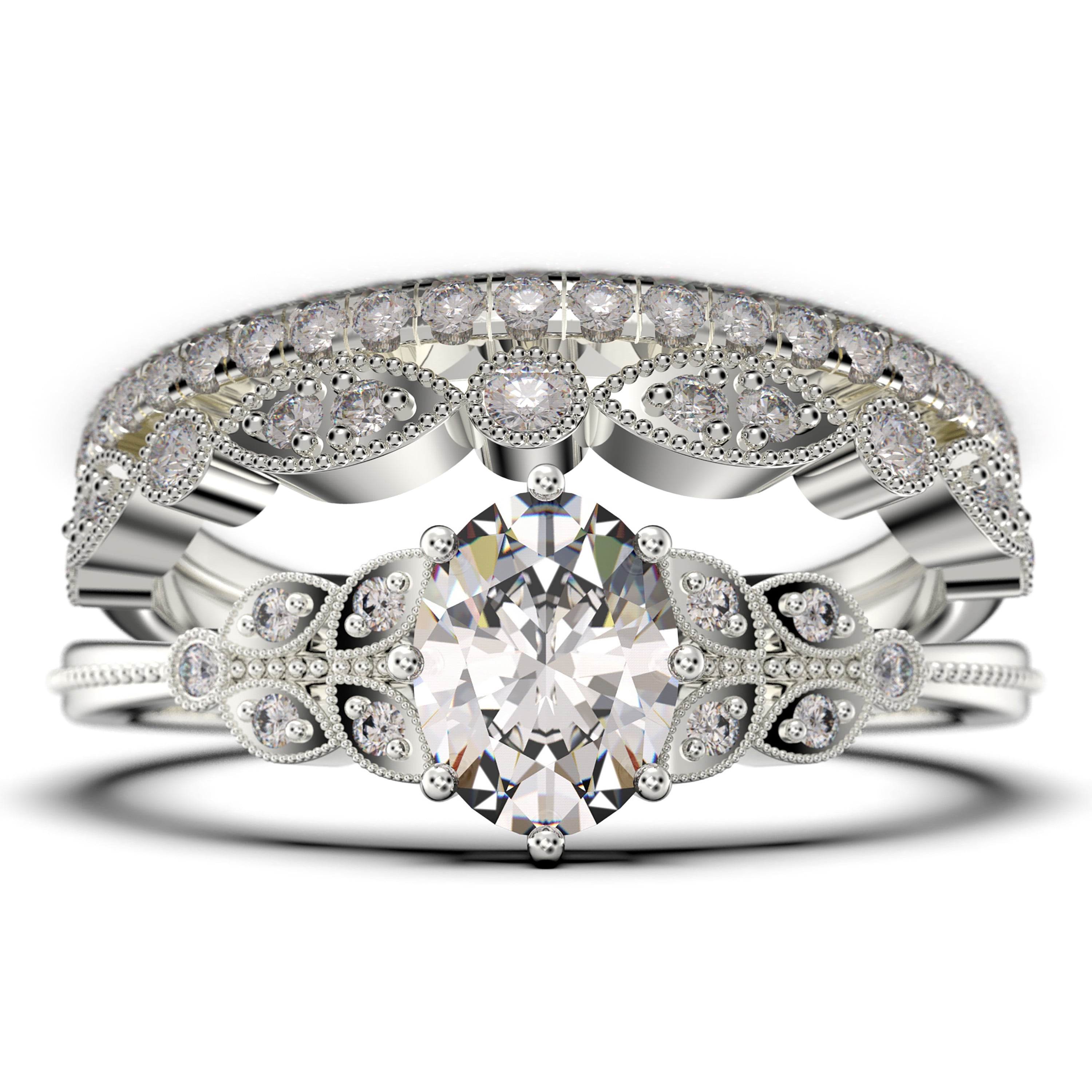 Gorgeous Boho & hippie 2.25 Carat Oval Cut Vintage Look Diamond ...