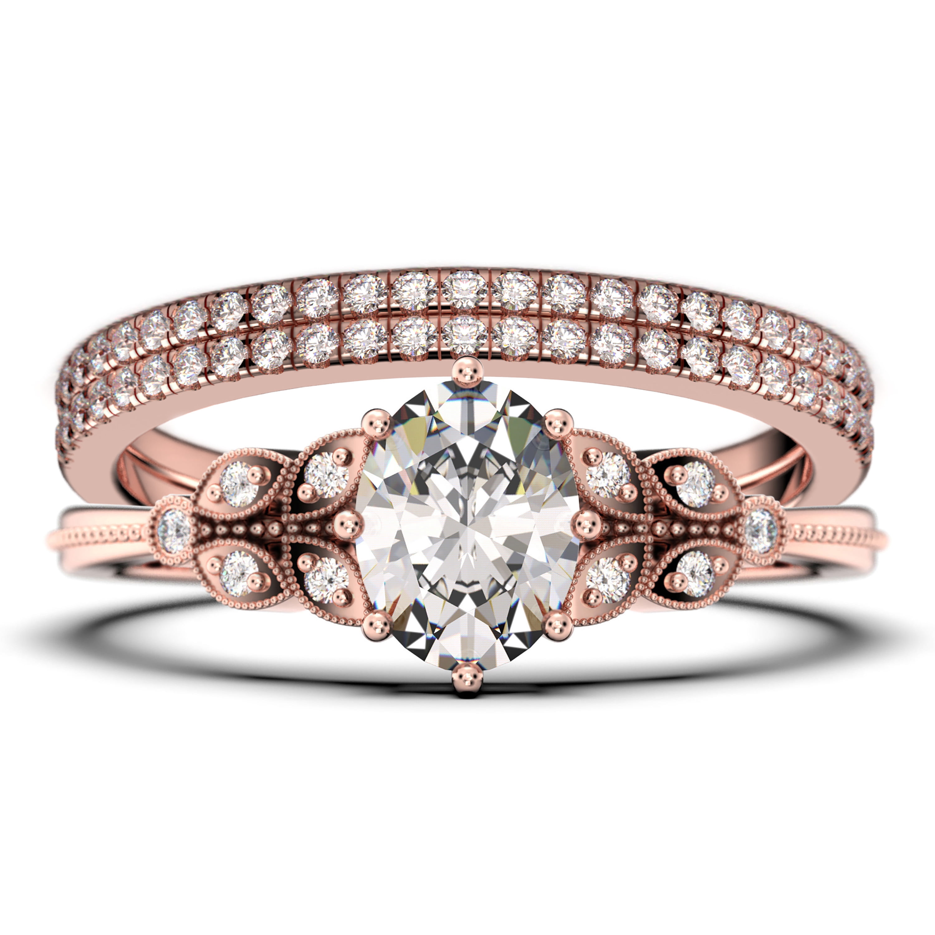 Gorgeous Boho & hippie 2.25 Carat Oval Cut Vintage Look Diamond ...