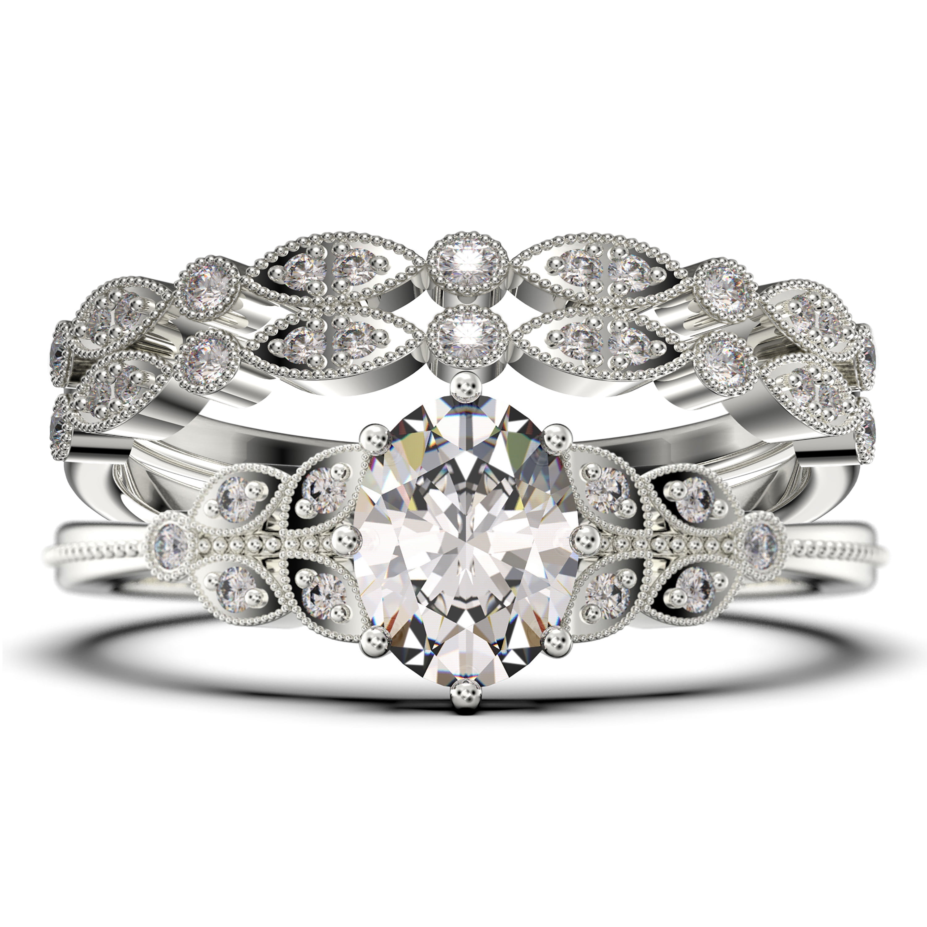 Gorgeous Boho & hippie 2.25 Carat Oval Cut Vintage Look Diamond ...