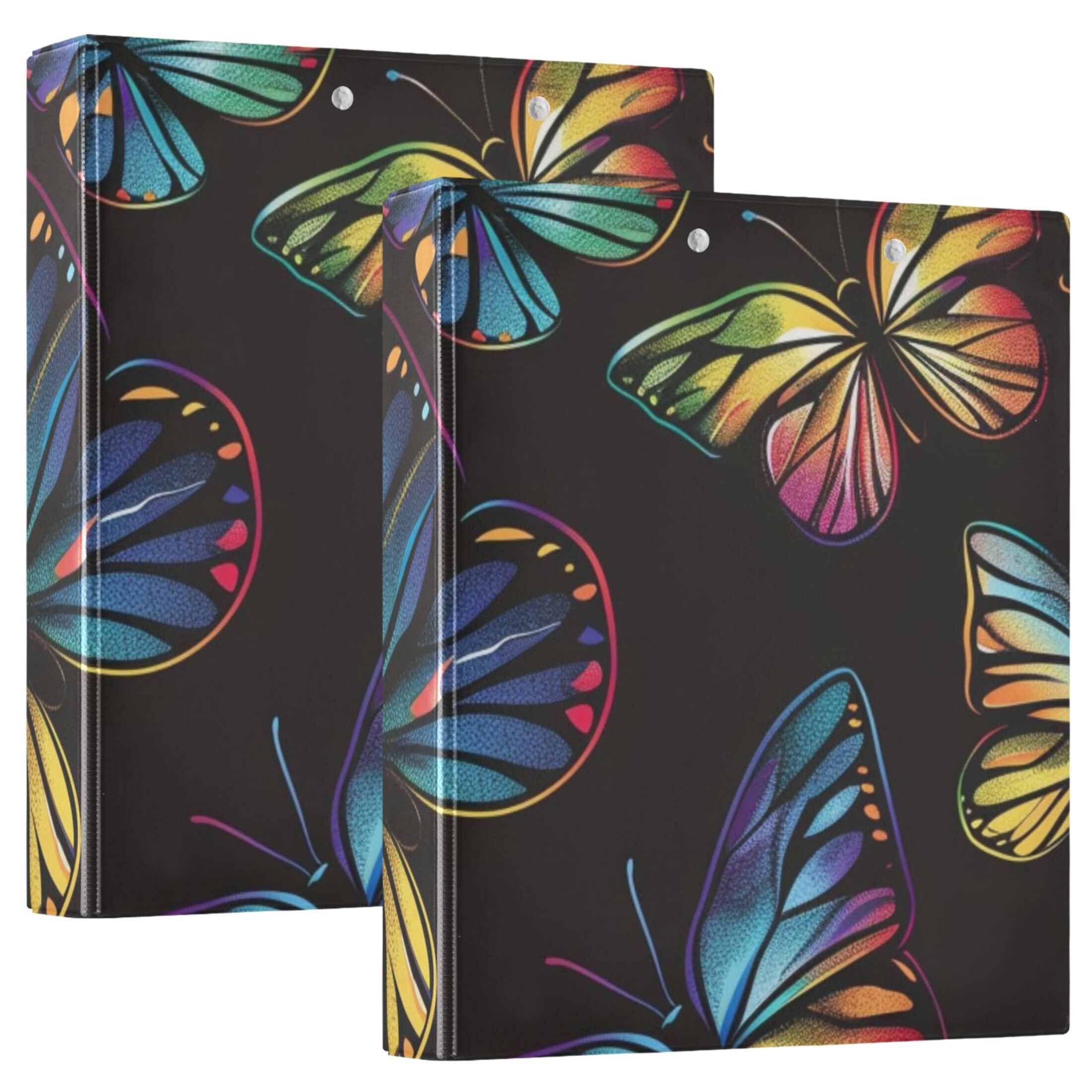 Gorgeous Butterflies 3 Ring Hardcover Binders 1.5" Round Rings for ...