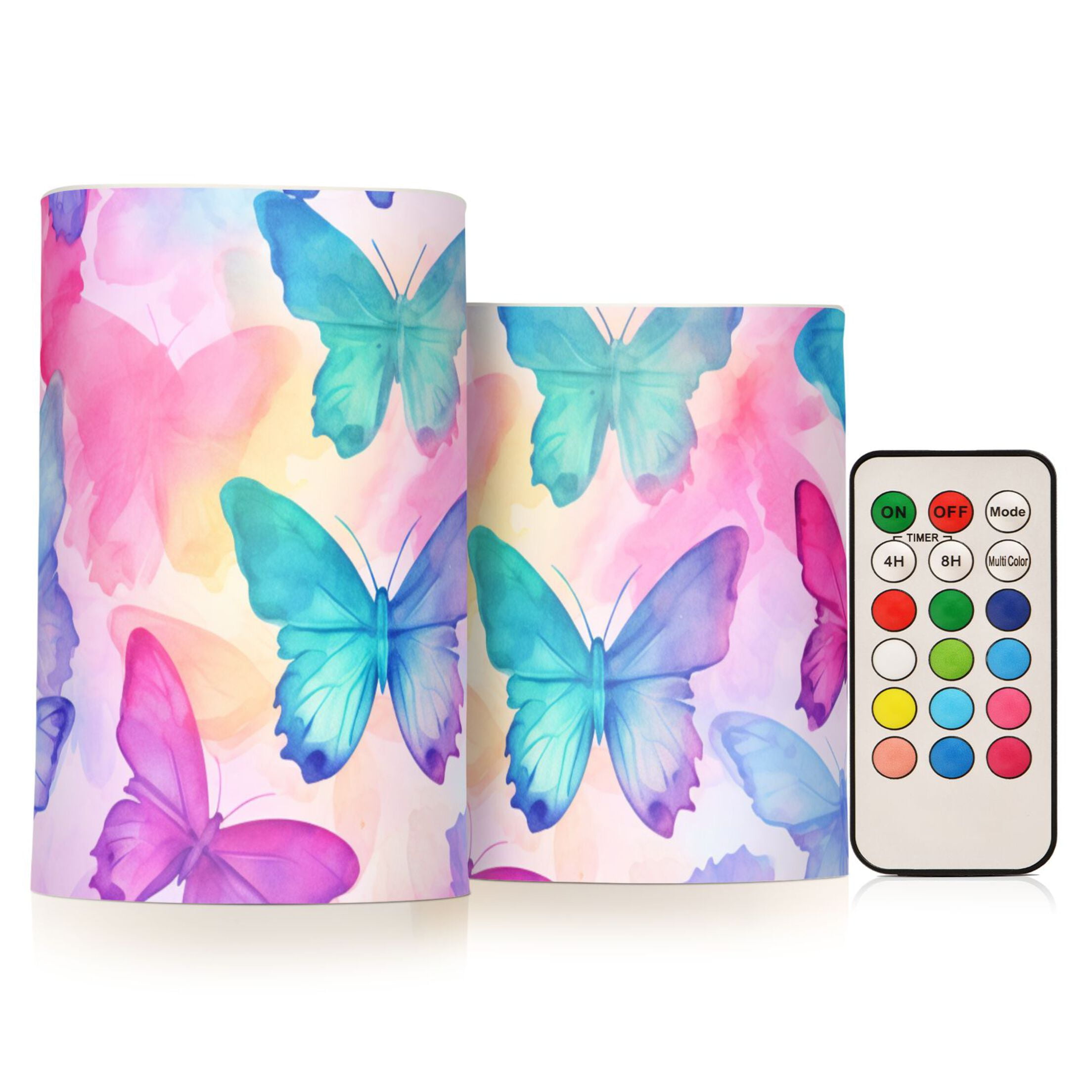 Gorgeous Butterfly Flameless Candles with Remote Timer LED Battery ...