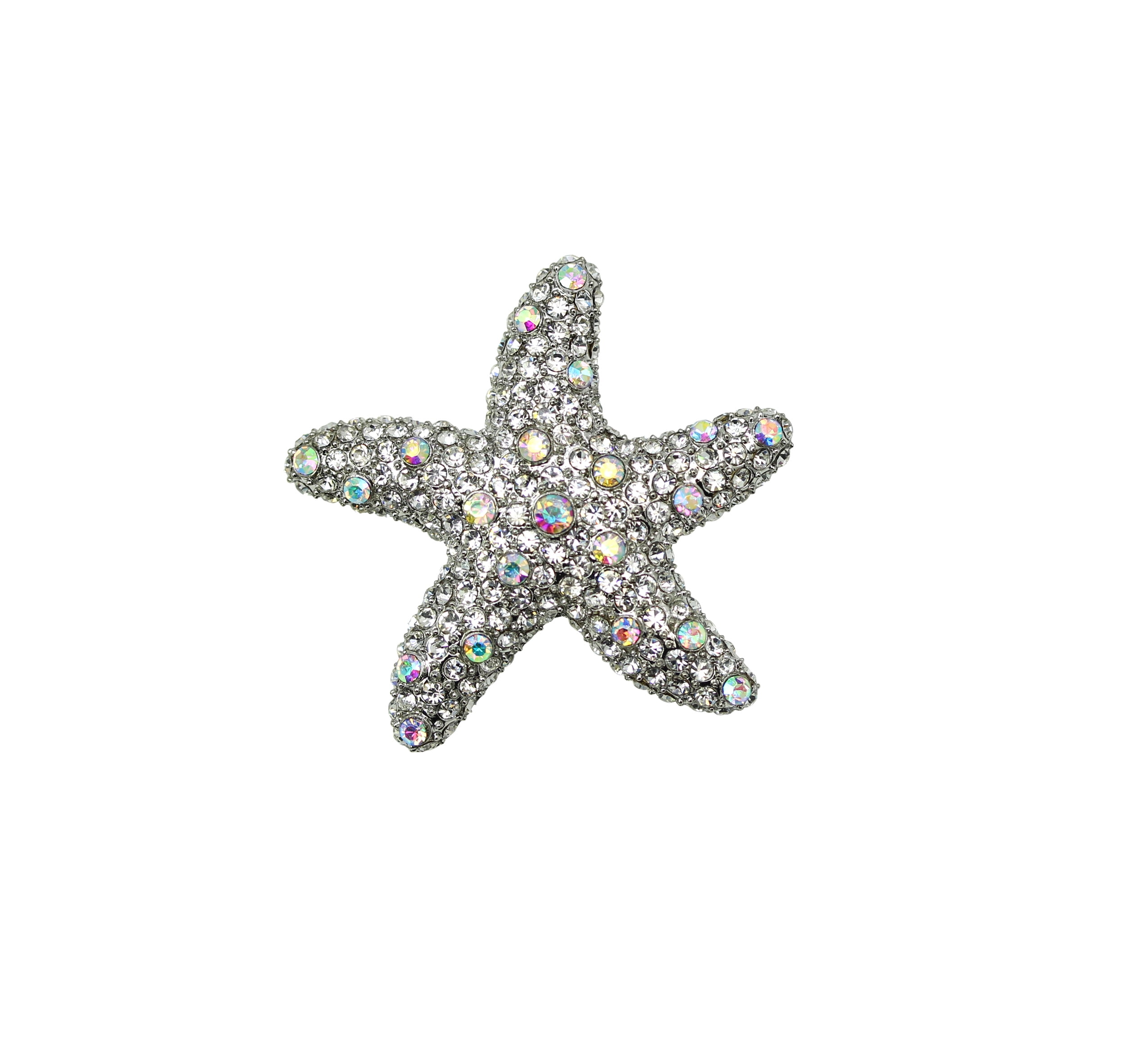 Gorgeous Clear Rhinestone Crystal Starfish Pin Brooch - Walmart.com