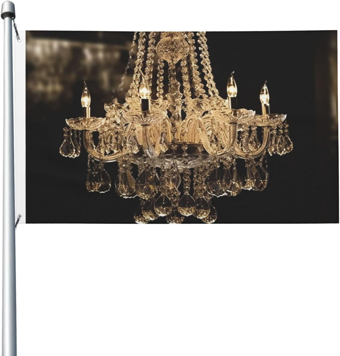 Gorgeous Crystal Chandelier Garden Flag Welcome Flags for Outside ...