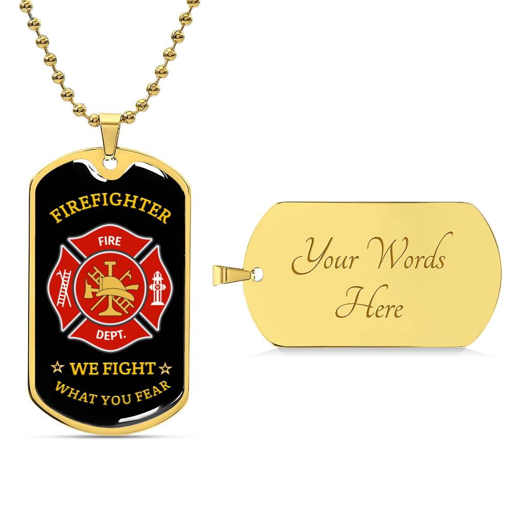 Gorgeous Dog Tag For Firefighters - Graphic Military Dog Tag Necklace ...