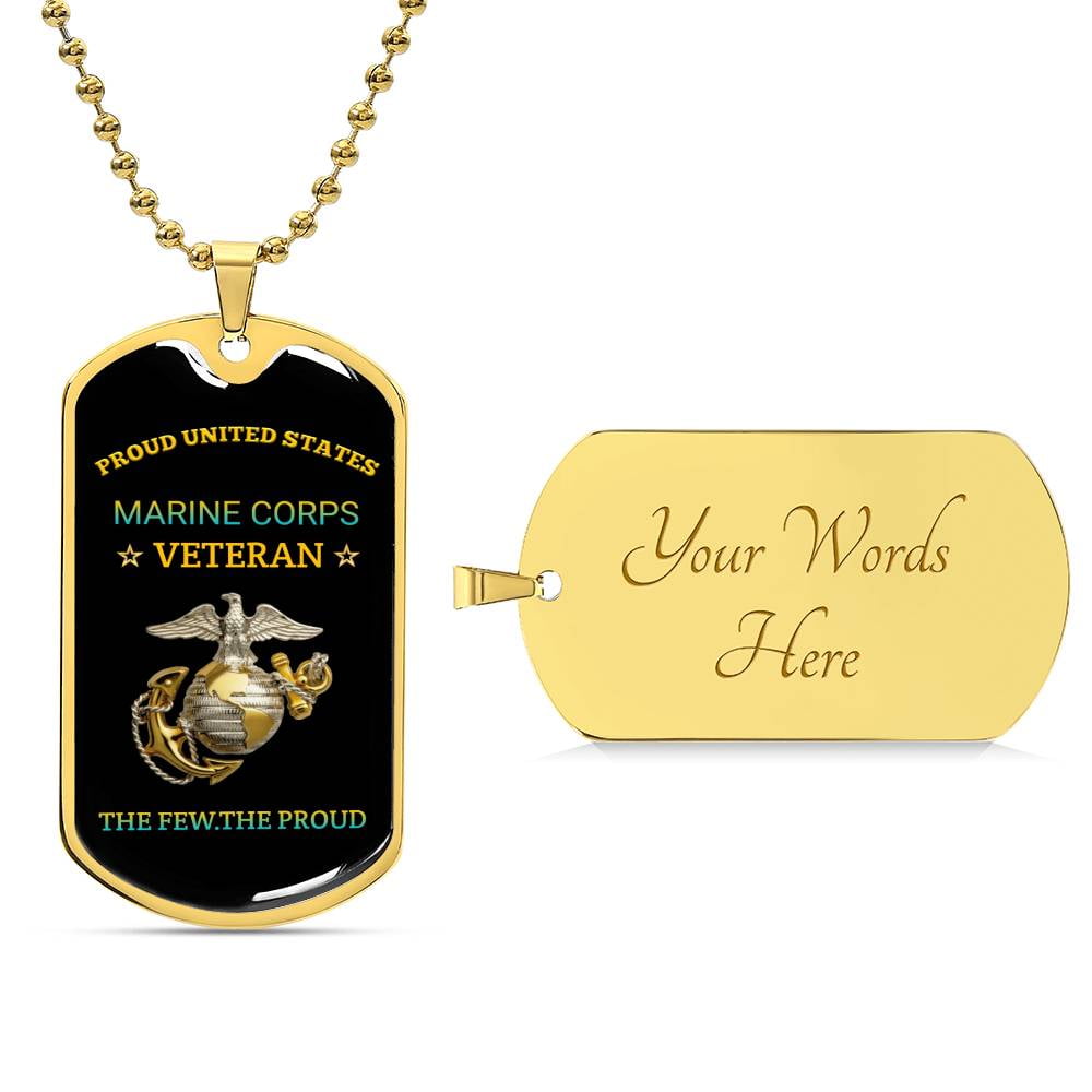 Gorgeous Dog Tag for USMC Veteran - Graphic Military Dog Tag Necklace ...