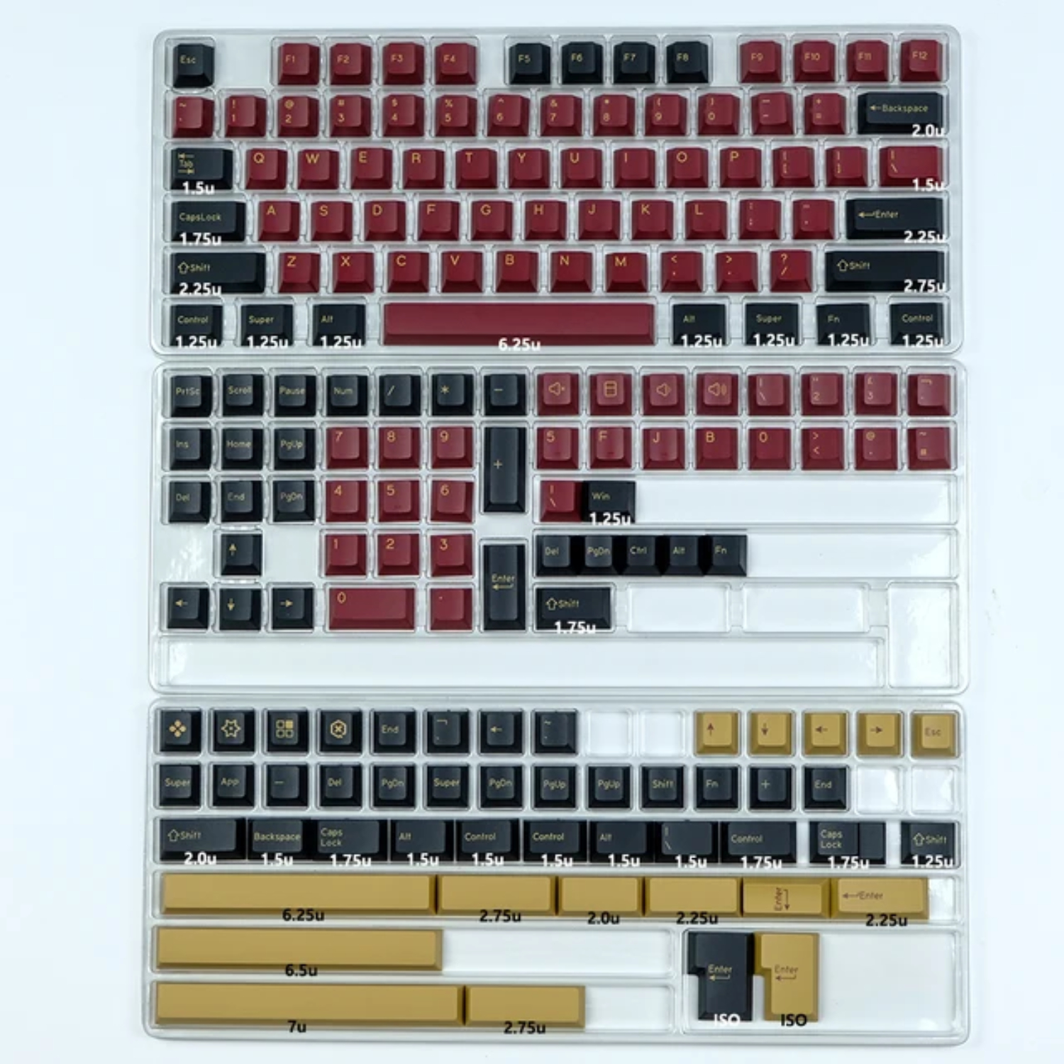 Gorgeous Double Shot PBT ISO Keycaps featuring Exquisite Cherry Profile ...