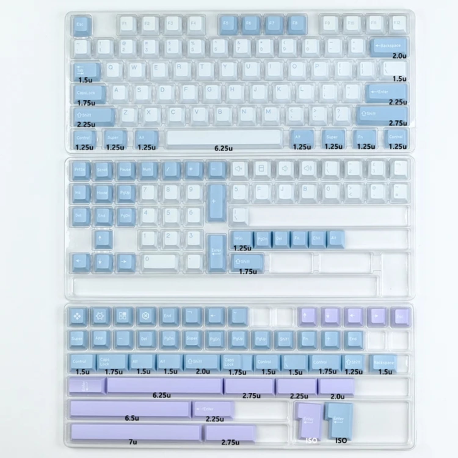 Gorgeous Double Shot PBT ISO Keycaps featuring Exquisite Cherry Profile ...