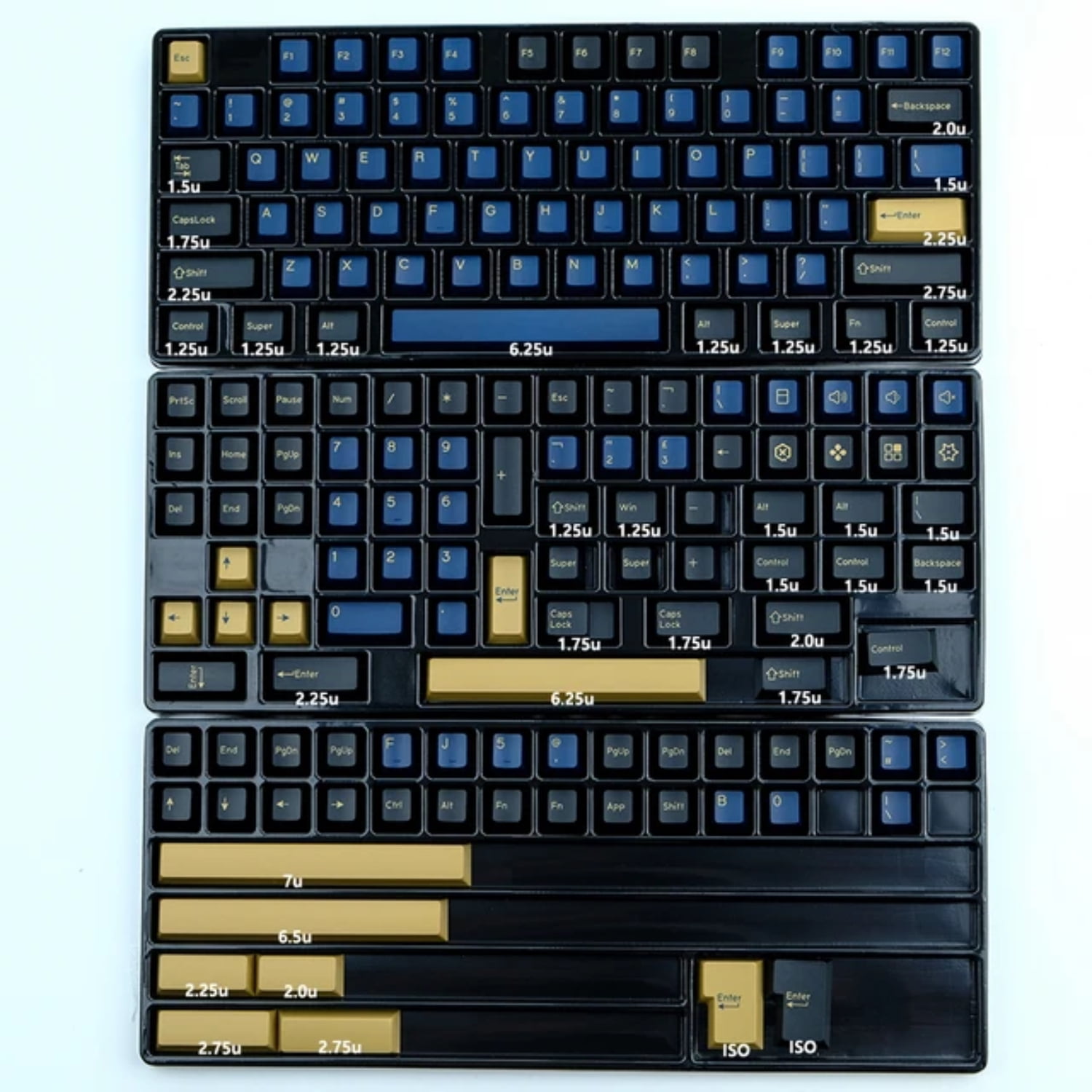 Gorgeous Double Shot PBT ISO Keycaps featuring Exquisite Cherry Profile ...