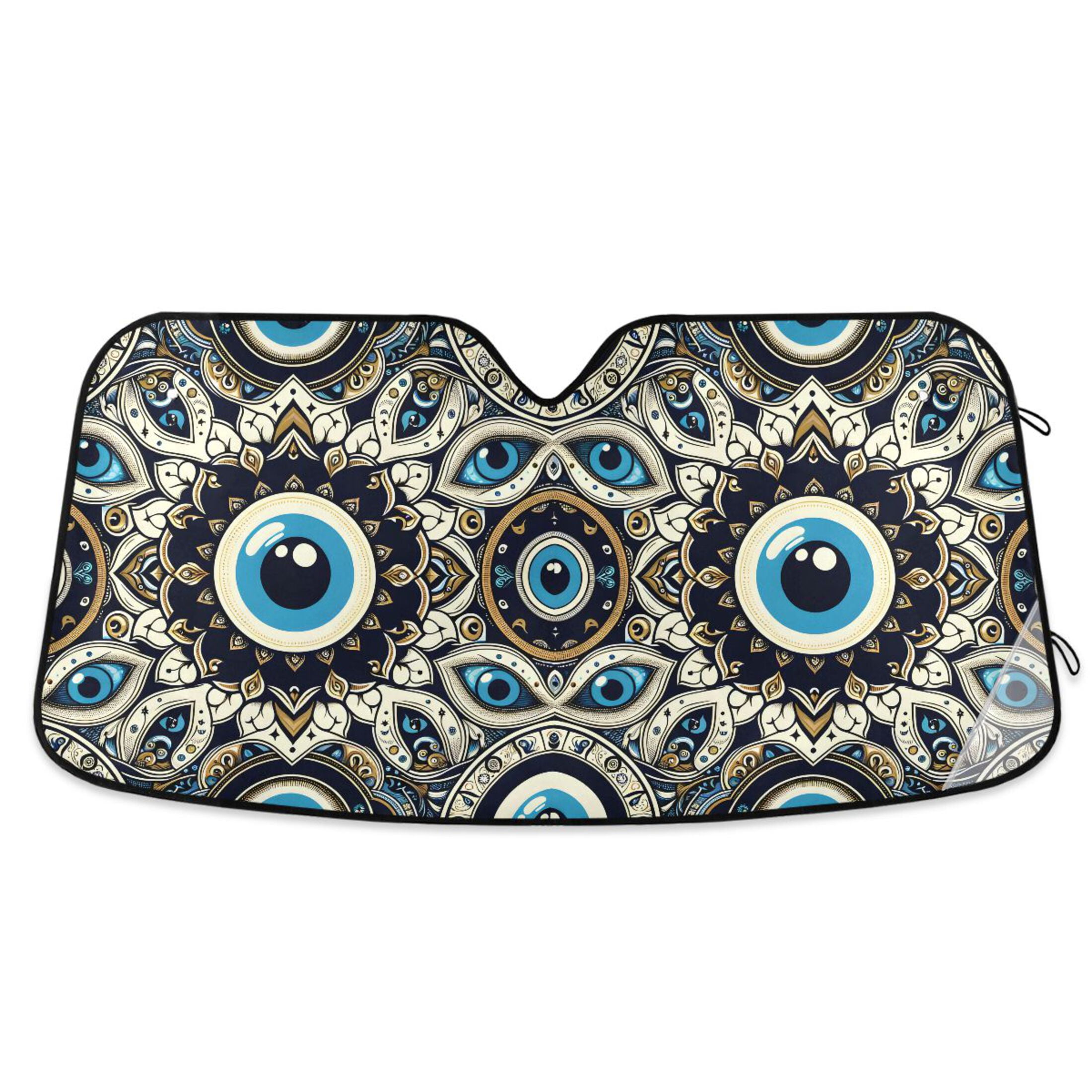 Gorgeous Eyeballs Car Windshield Sun Shade Foldable Car Front Window ...