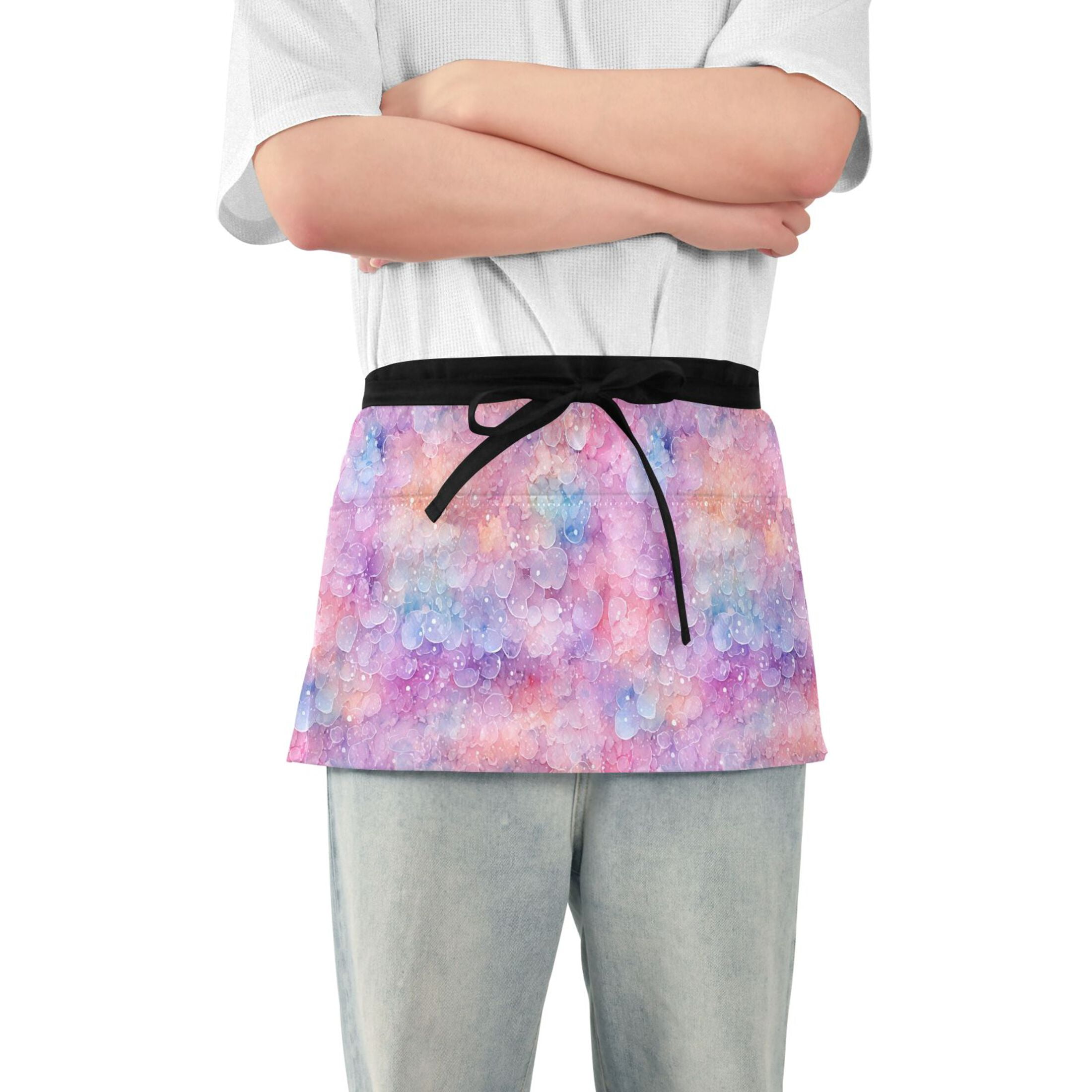 Gorgeous Fish Scale Server Apron with 3 Pockets Waterproof Waitress ...
