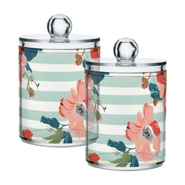 Beautiful Fluted Stoneware 2-Piece Vanity Jar Set by Drew Barrymore ...