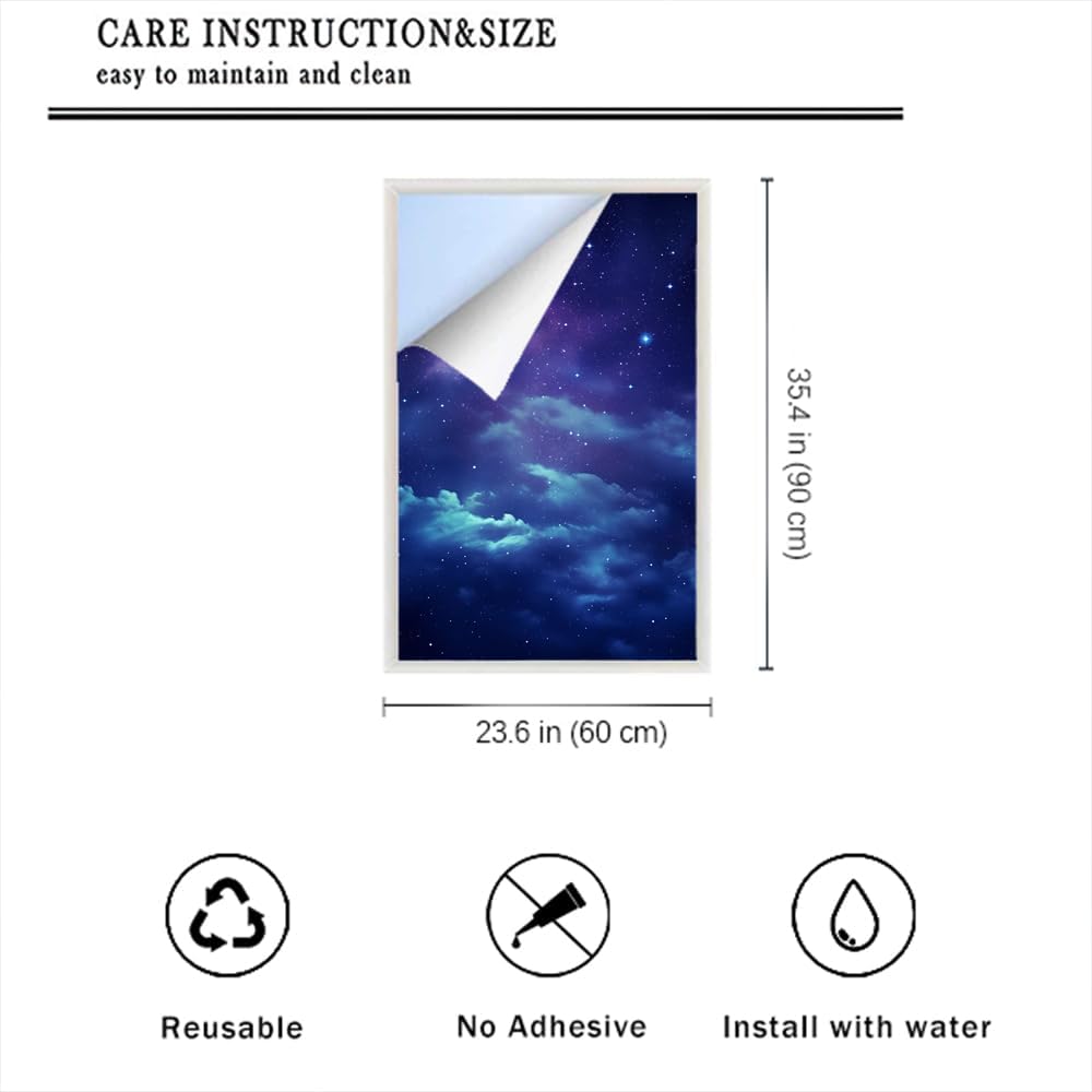 Gorgeous Galaxy Stained Glass Window Film Dream Nebula Modern Star Sky ...