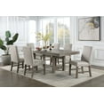Gorgeous Gray Color Dining Room 7pc Set Dining Table w Leaf and 6x Side ...