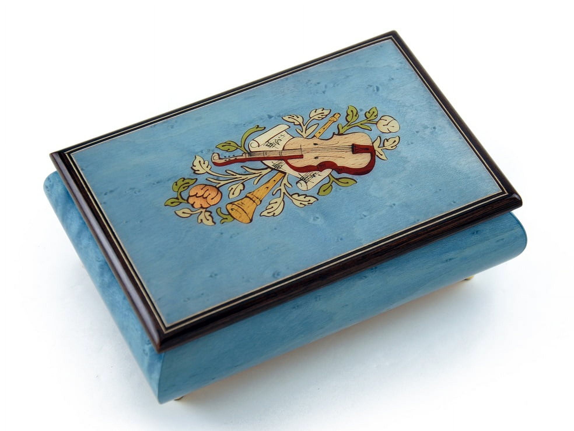 Gorgeous Handcrafted 30 Note Light Blue Musical Instrument Theme Wood ...