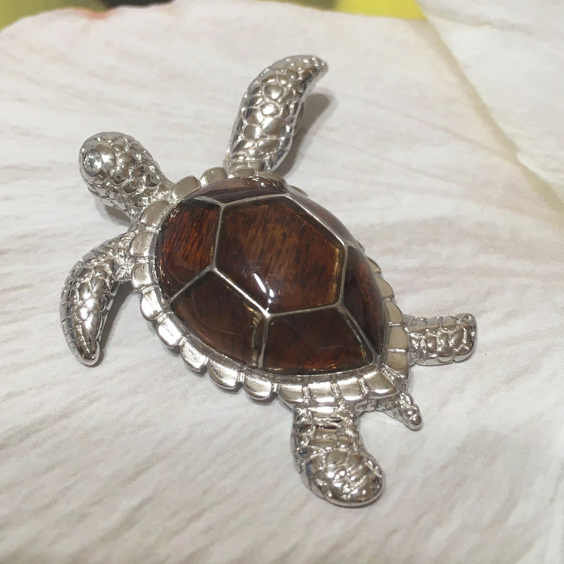 Gorgeous Hawaiian X-Large Genuine Koa Wood Sea Turtle Necklace ...