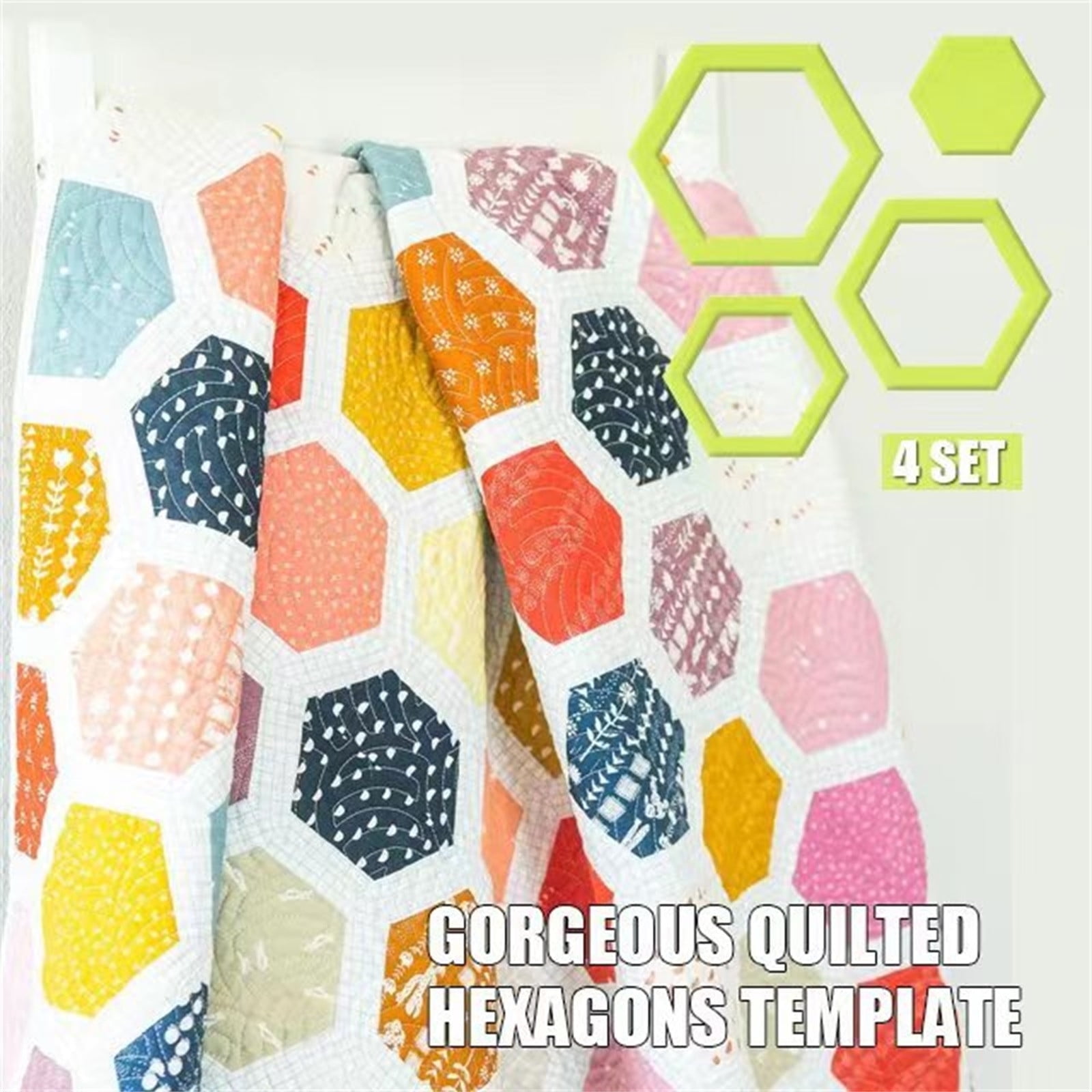 Gorgeous Hexagons Quilt Sewing Template - Walmart.com